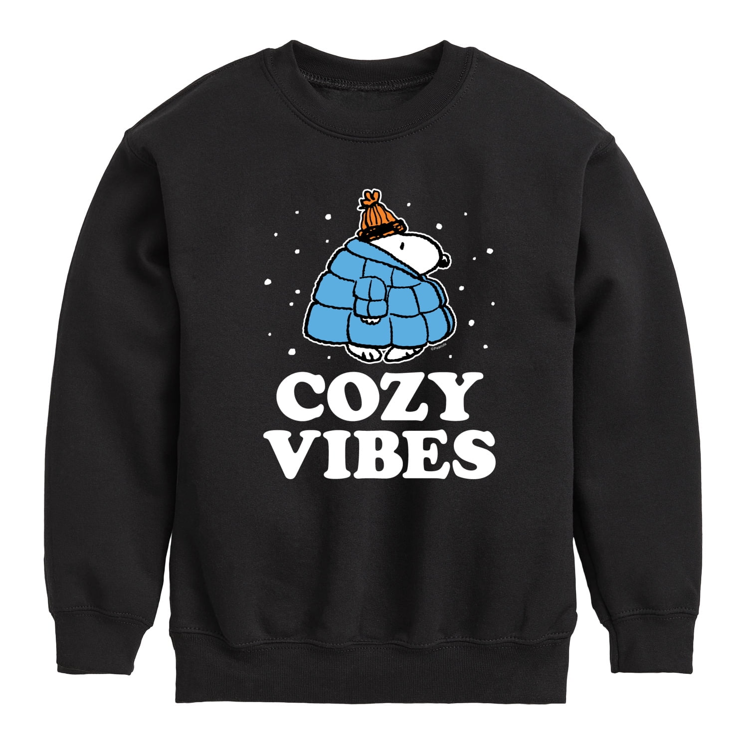 Peanuts - Snoopy - Puffer - Cozy Vibes - Toddler And Youth Crewneck ...
