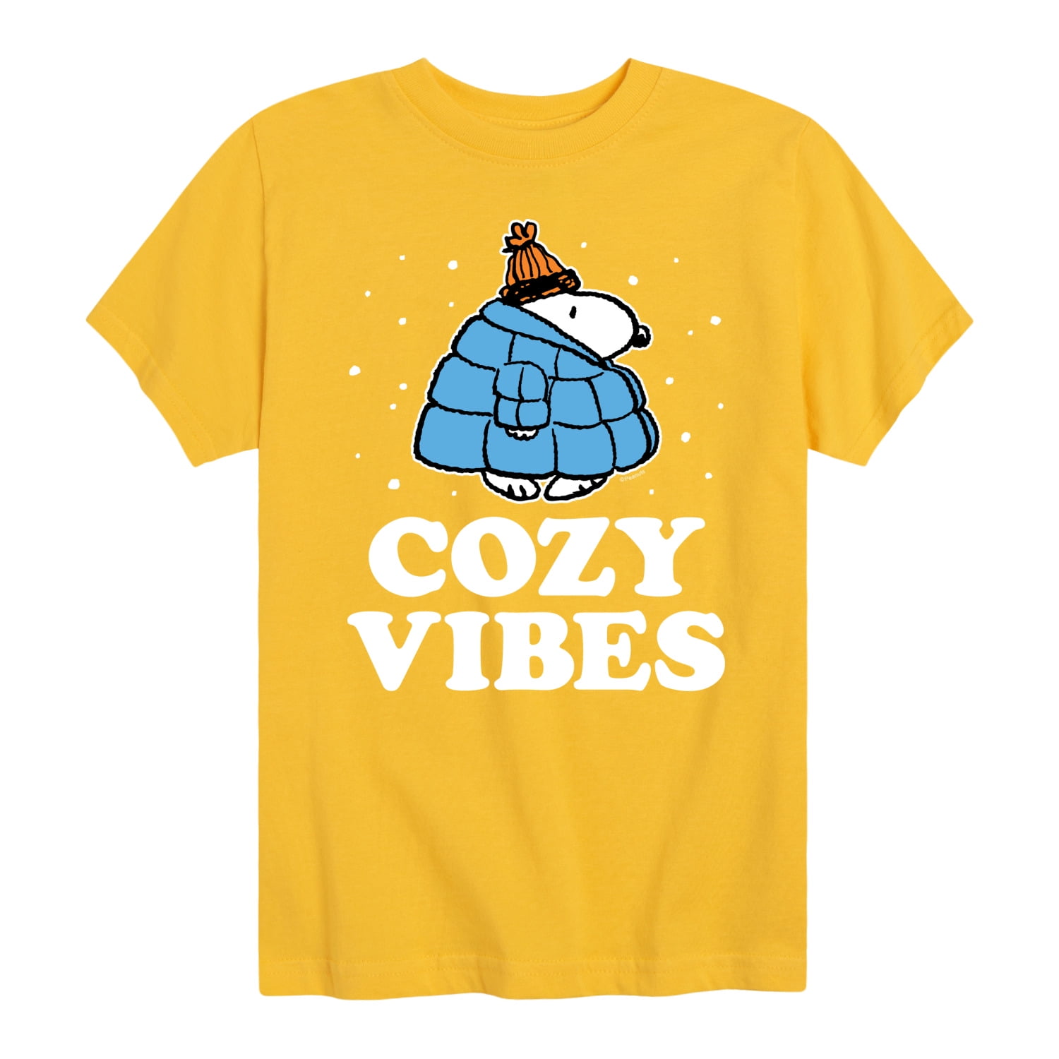 Peanuts - Snoopy - Puffer - Cozy Vibes - Toddler And Youth Short Sleeve ...