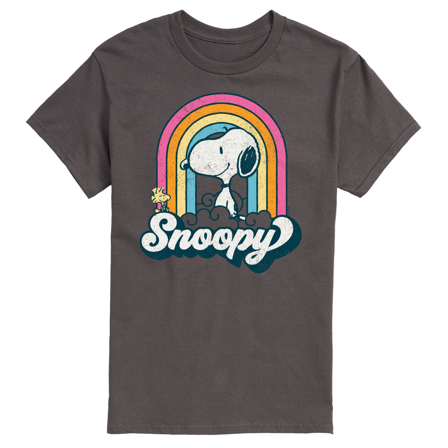 Peanuts - Snoopy Rainbow Clouds - Men's Short Sleeve Graphic T-Shirt ...
