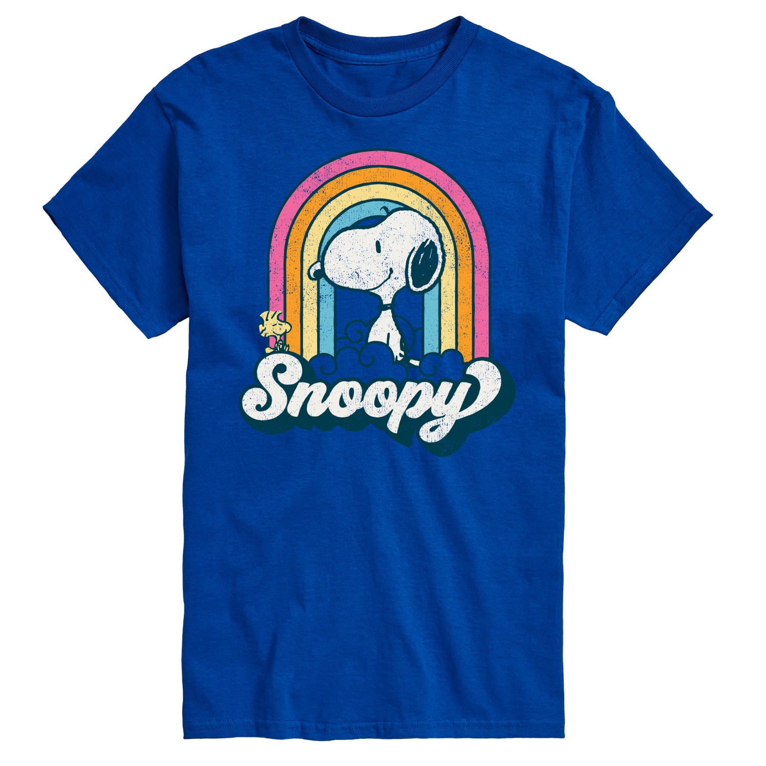 Peanuts - Snoopy Rainbow Clouds - Men's Short Sleeve Graphic T-Shirt ...