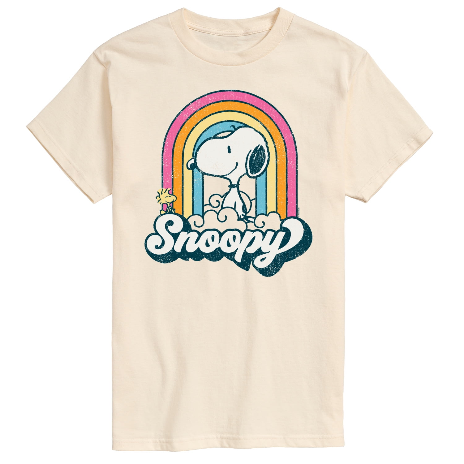 Peanuts - Snoopy Rainbow Clouds - Men's Short Sleeve Graphic T-Shirt ...