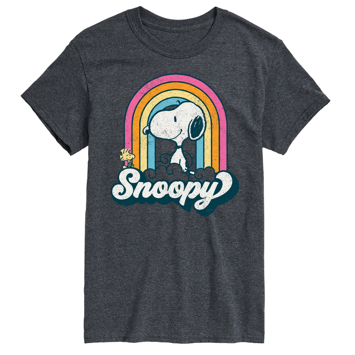 Peanuts - Snoopy Rainbow Clouds - Men's Short Sleeve Graphic T-Shirt ...