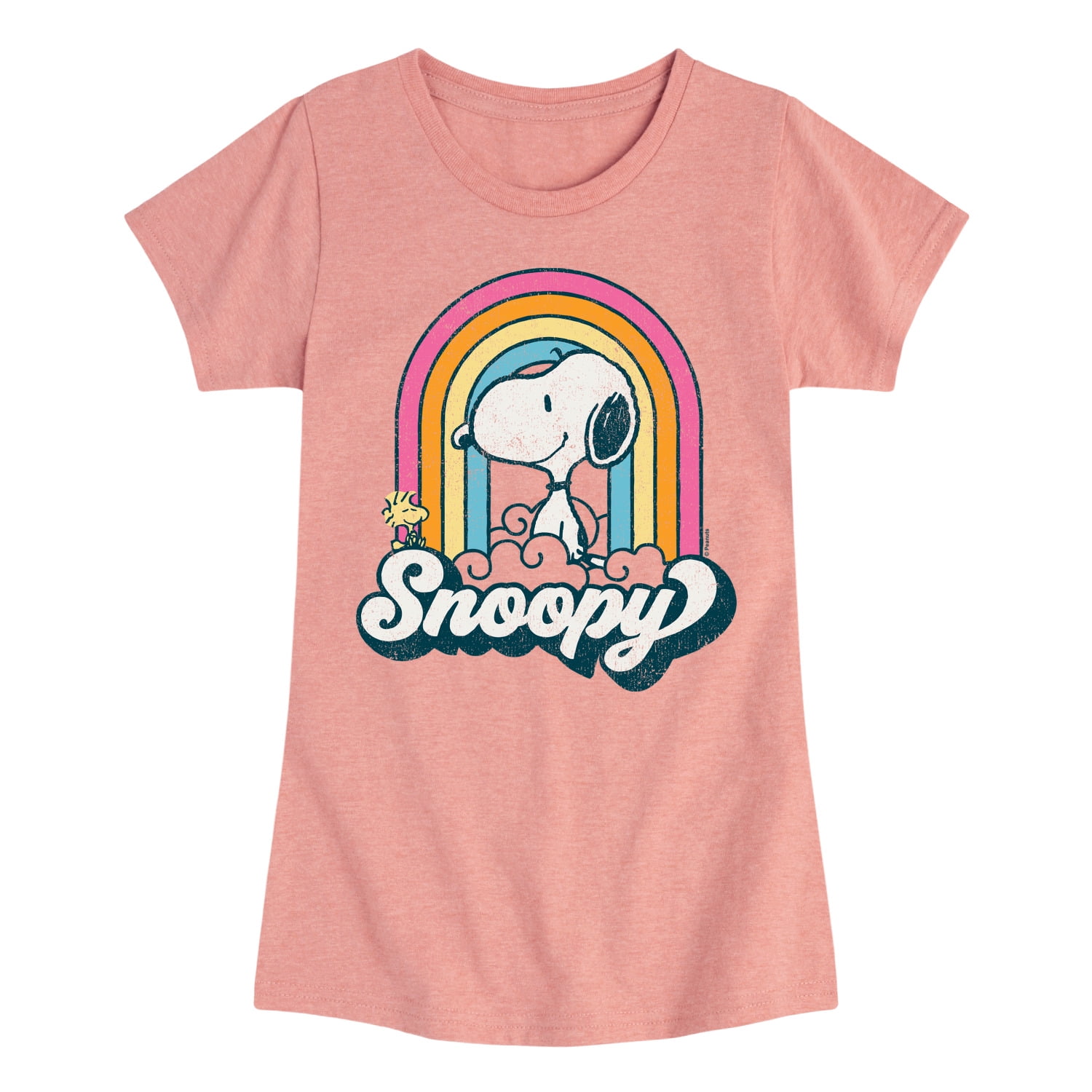 Peanuts - Snoopy Rainbow Clouds - Toddler And Youth Girls Short Sleeve ...