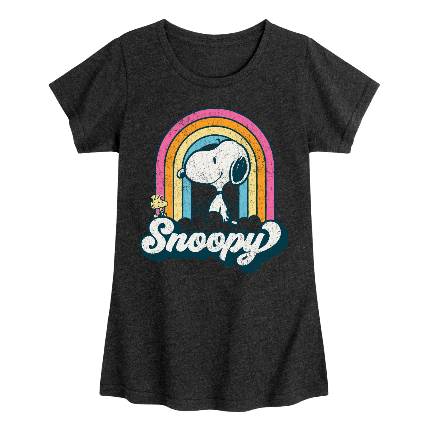 Peanuts - Snoopy Rainbow Clouds - Toddler And Youth Girls Short Sleeve ...