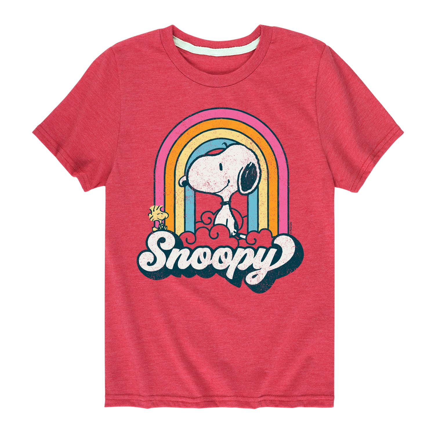 Peanuts - Snoopy Rainbow Clouds - Toddler And Youth Short Sleeve ...
