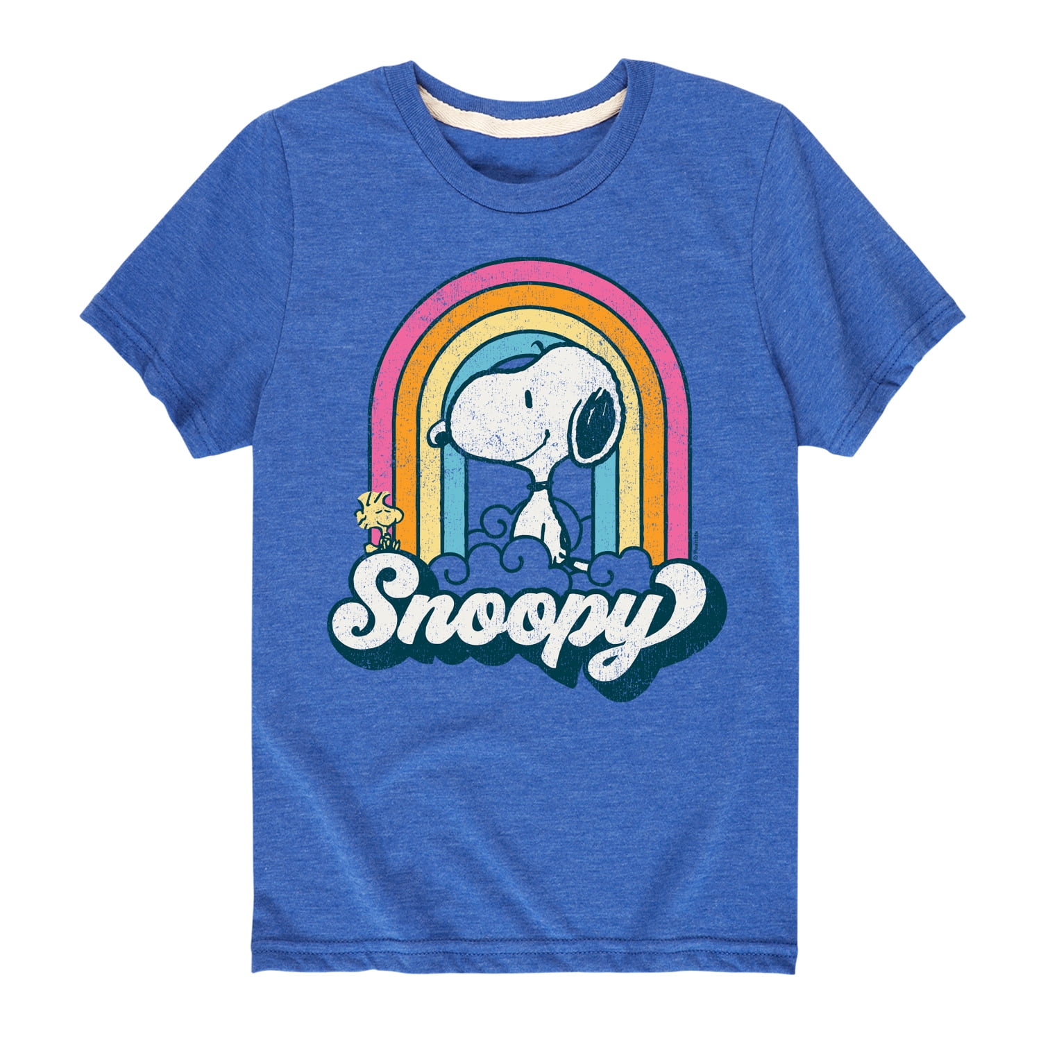 Peanuts - Snoopy Rainbow Clouds - Toddler And Youth Short Sleeve ...