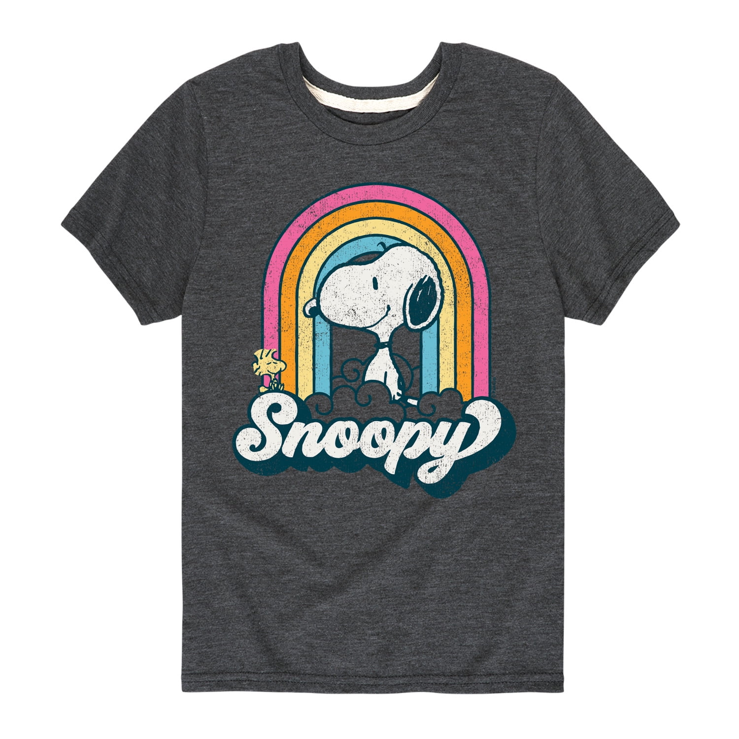 Peanuts - Snoopy Rainbow Clouds - Toddler And Youth Short Sleeve ...