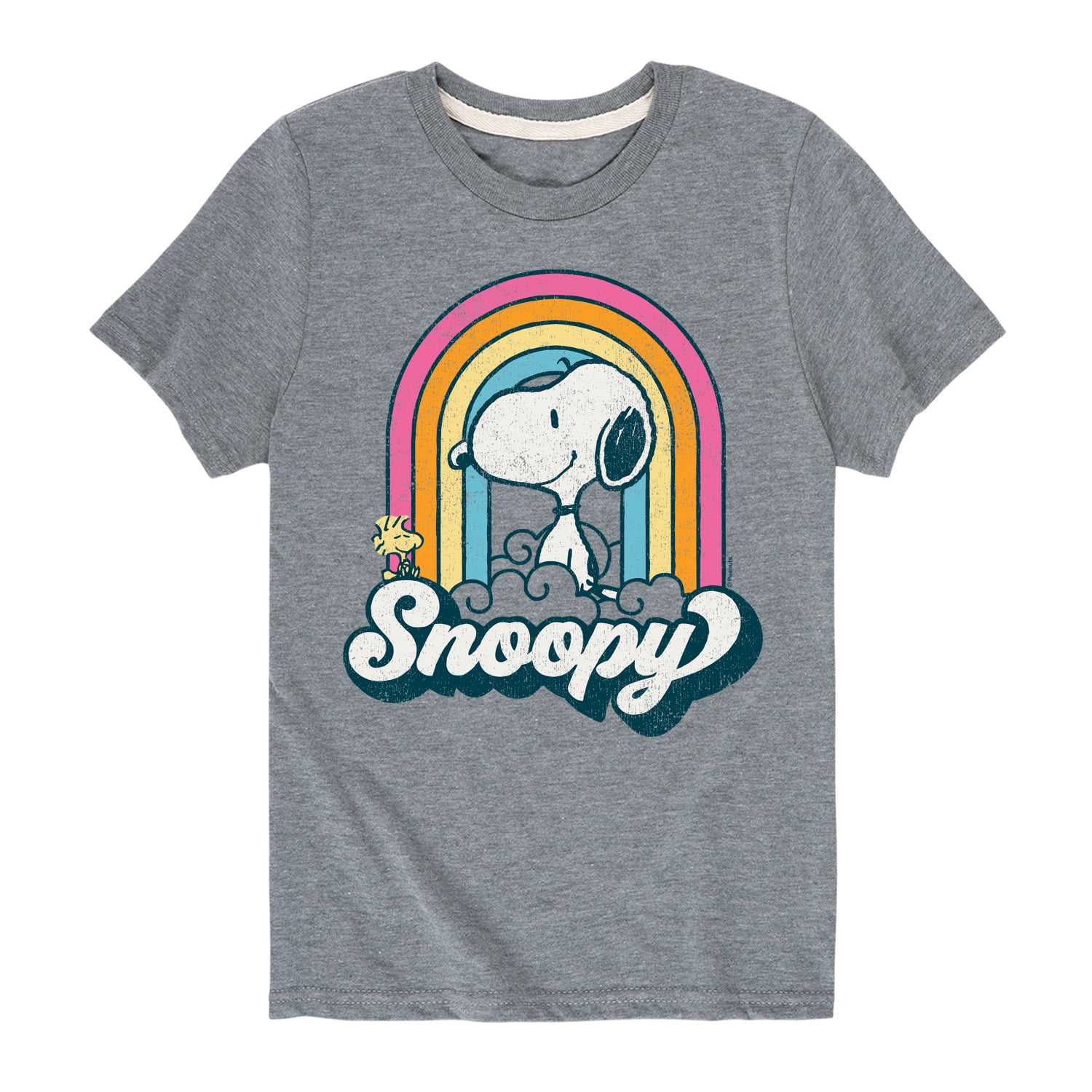 Peanuts - Snoopy Rainbow Clouds - Toddler And Youth Short Sleeve ...