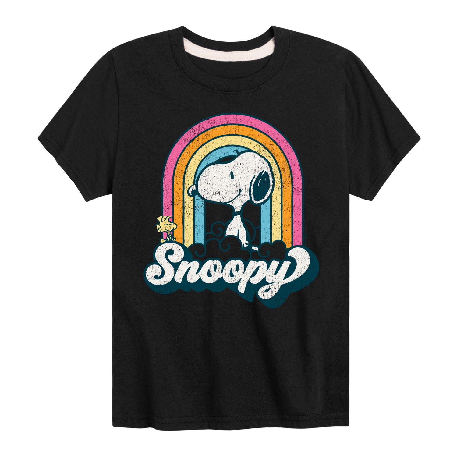 Peanuts - Snoopy Rainbow Clouds - Toddler And Youth Short Sleeve ...
