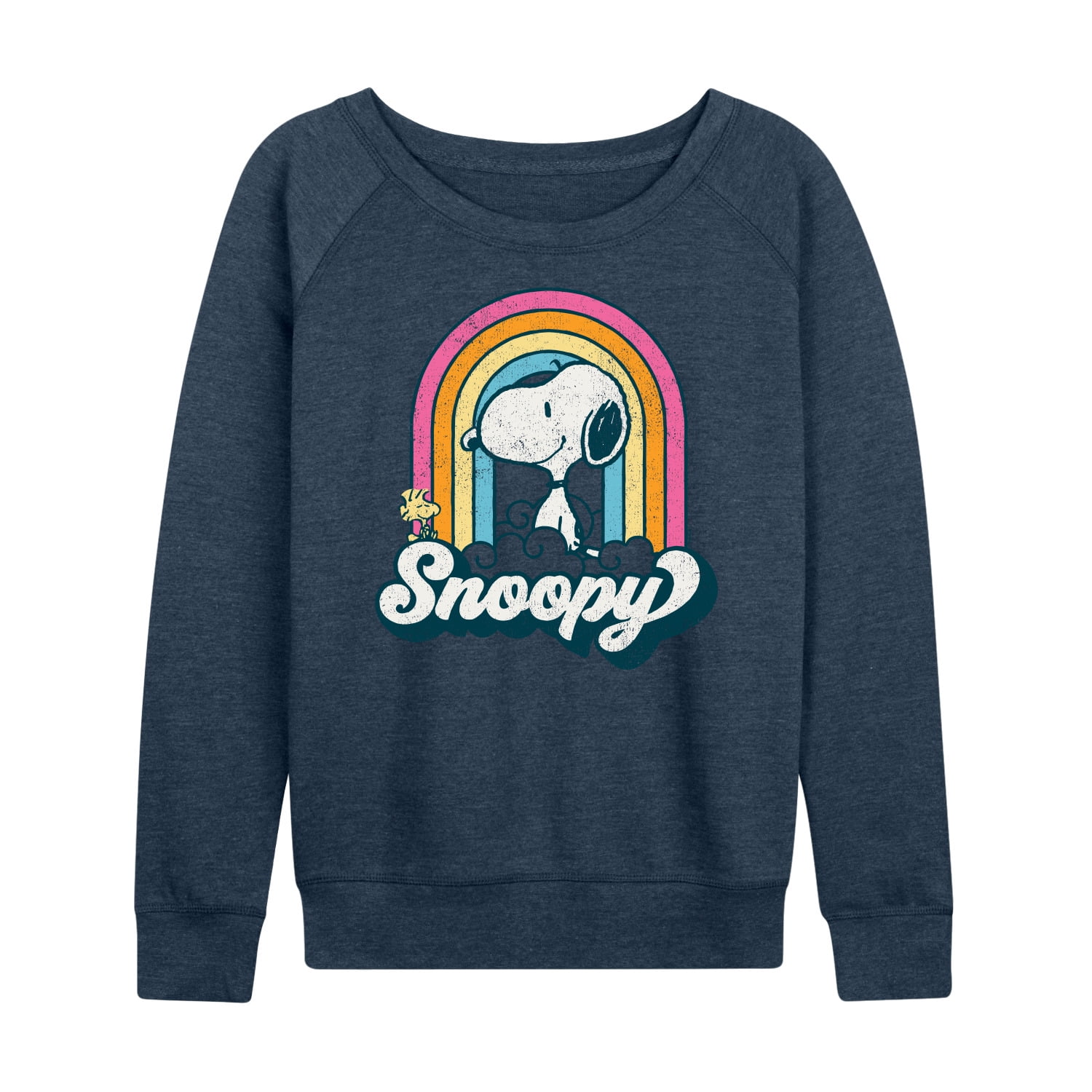 Peanuts - Snoopy Rainbow Clouds - Women's Lightweight French Terry Long ...