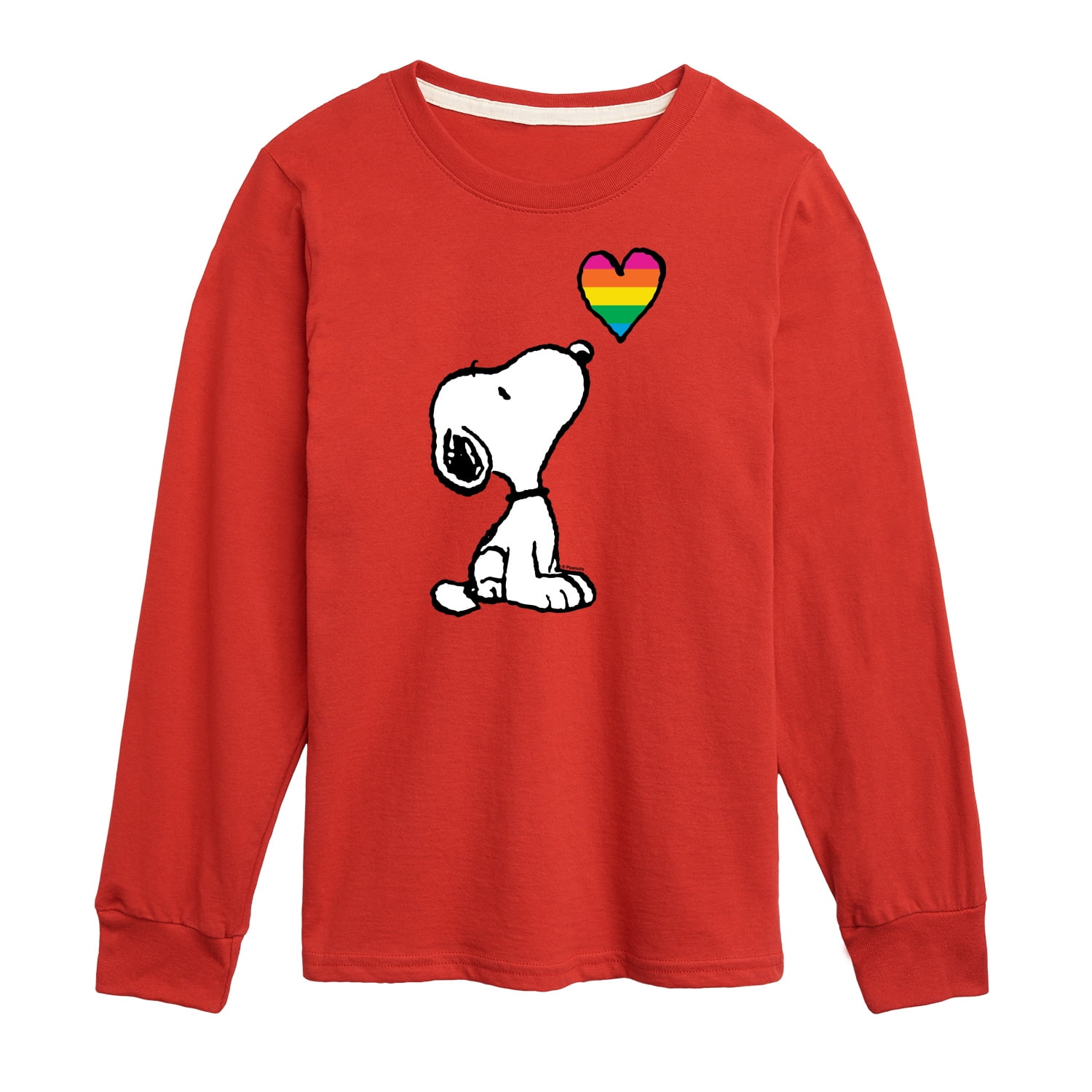 Peanuts - Snoopy Rainbow Heart - Toddler & Youth Long Sleeve Graphic T-Shirt - Walmart.com