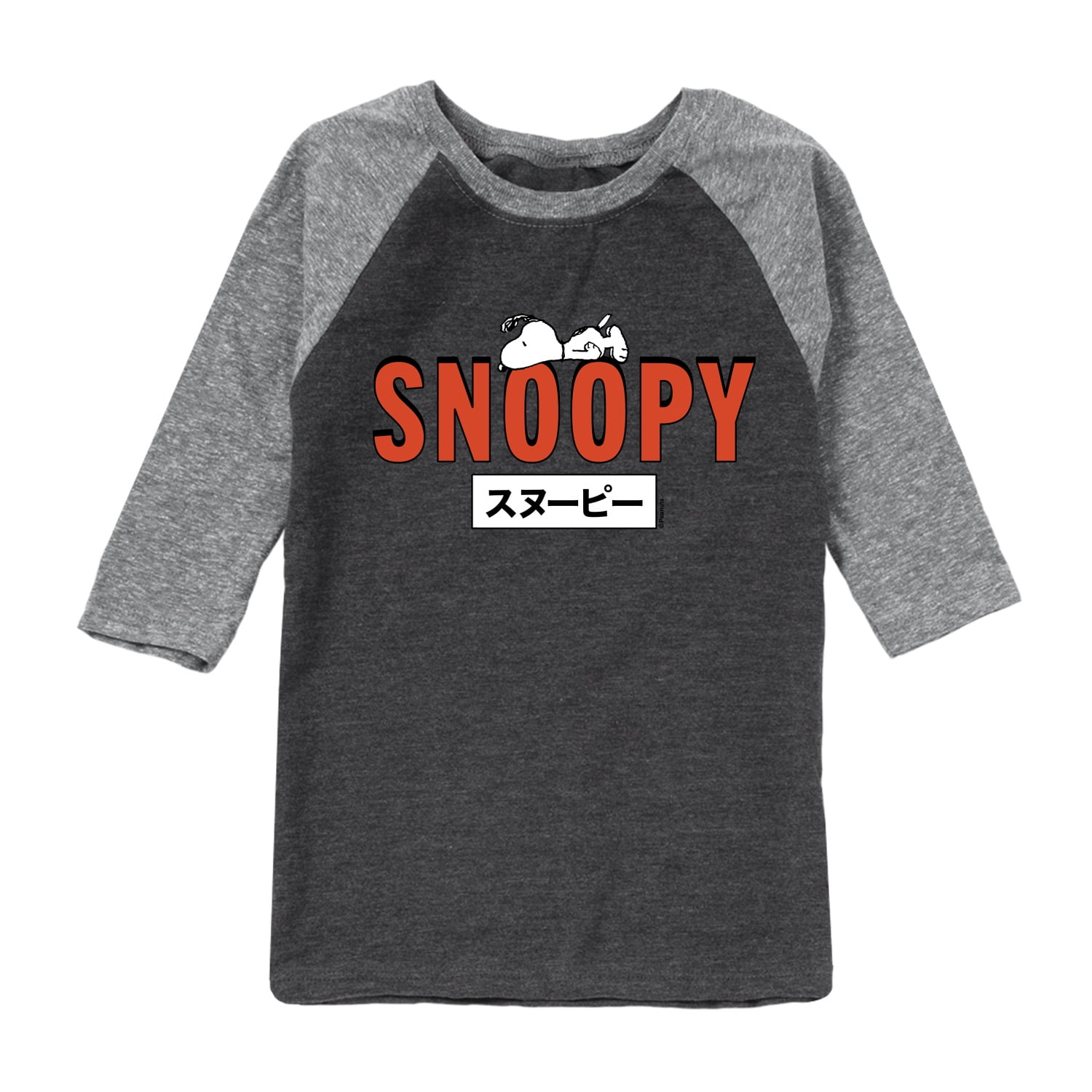 Peanuts - Snoopy Red - Toddler And Youth Raglan Graphic T-Shirt ...