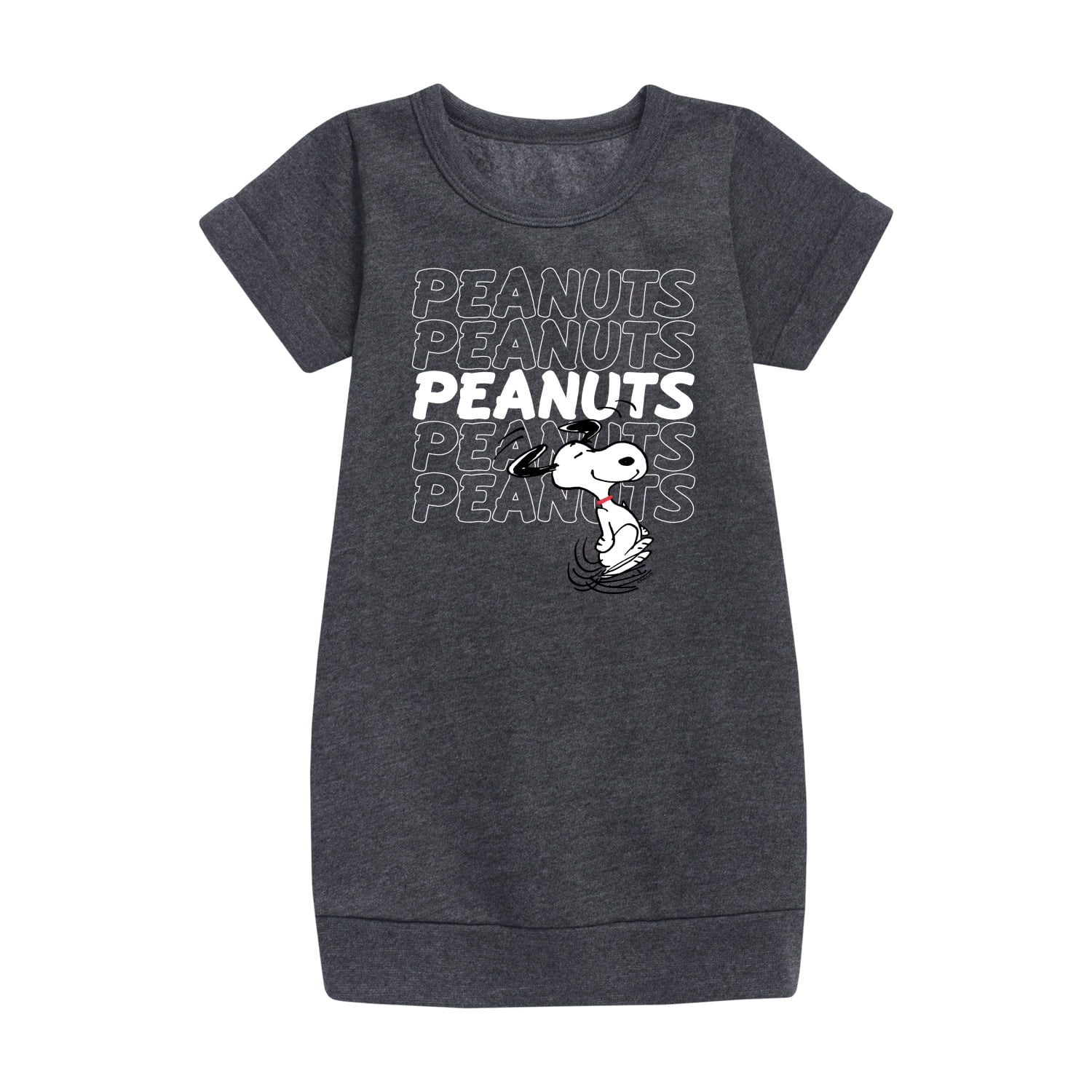 Peanuts - Snoopy Repeat - Toddler & Youth Girls Fleece Dress - Walmart.com