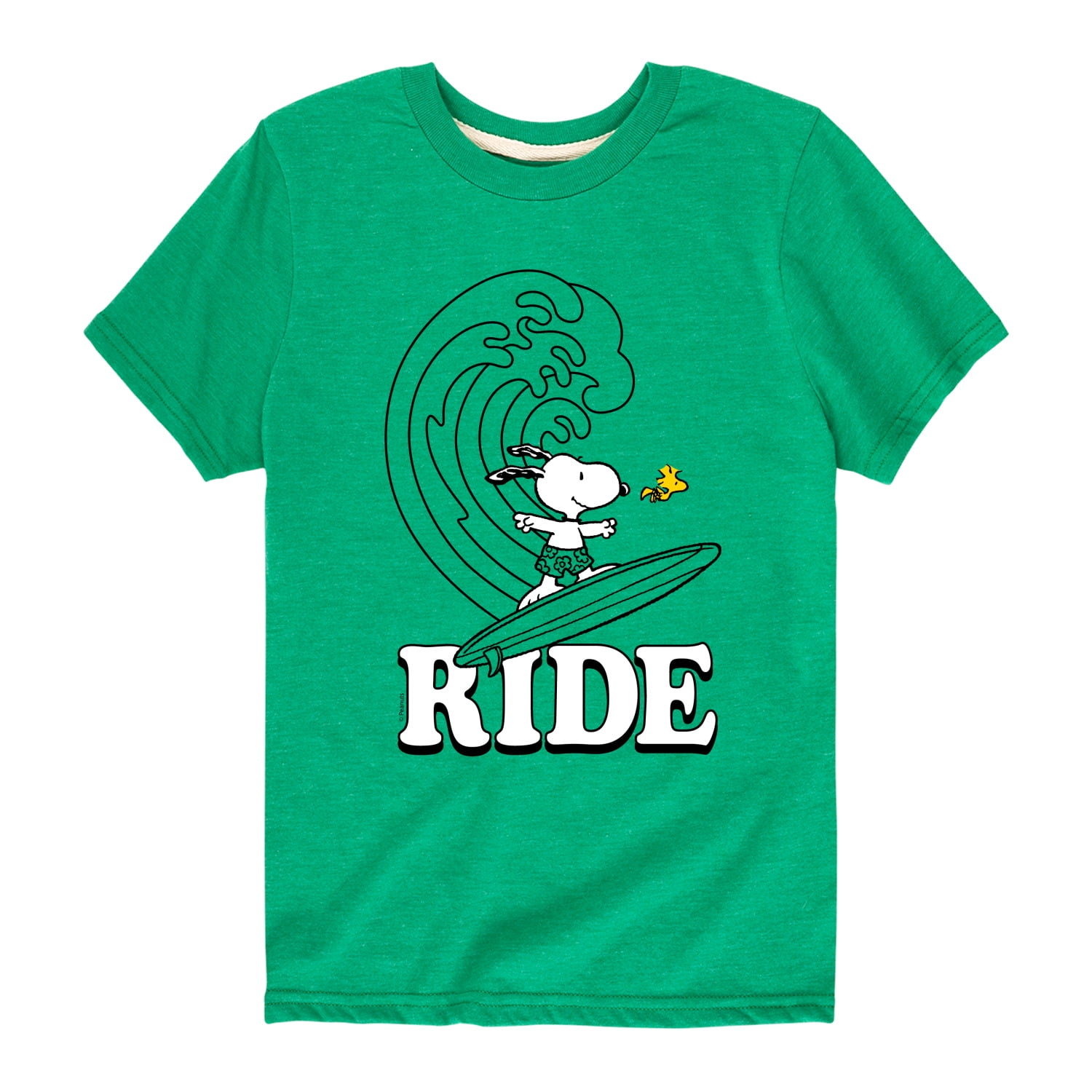 Peanuts - Snoopy Ride Wave - Toddler And Youth Short Sleeve Graphic T ...