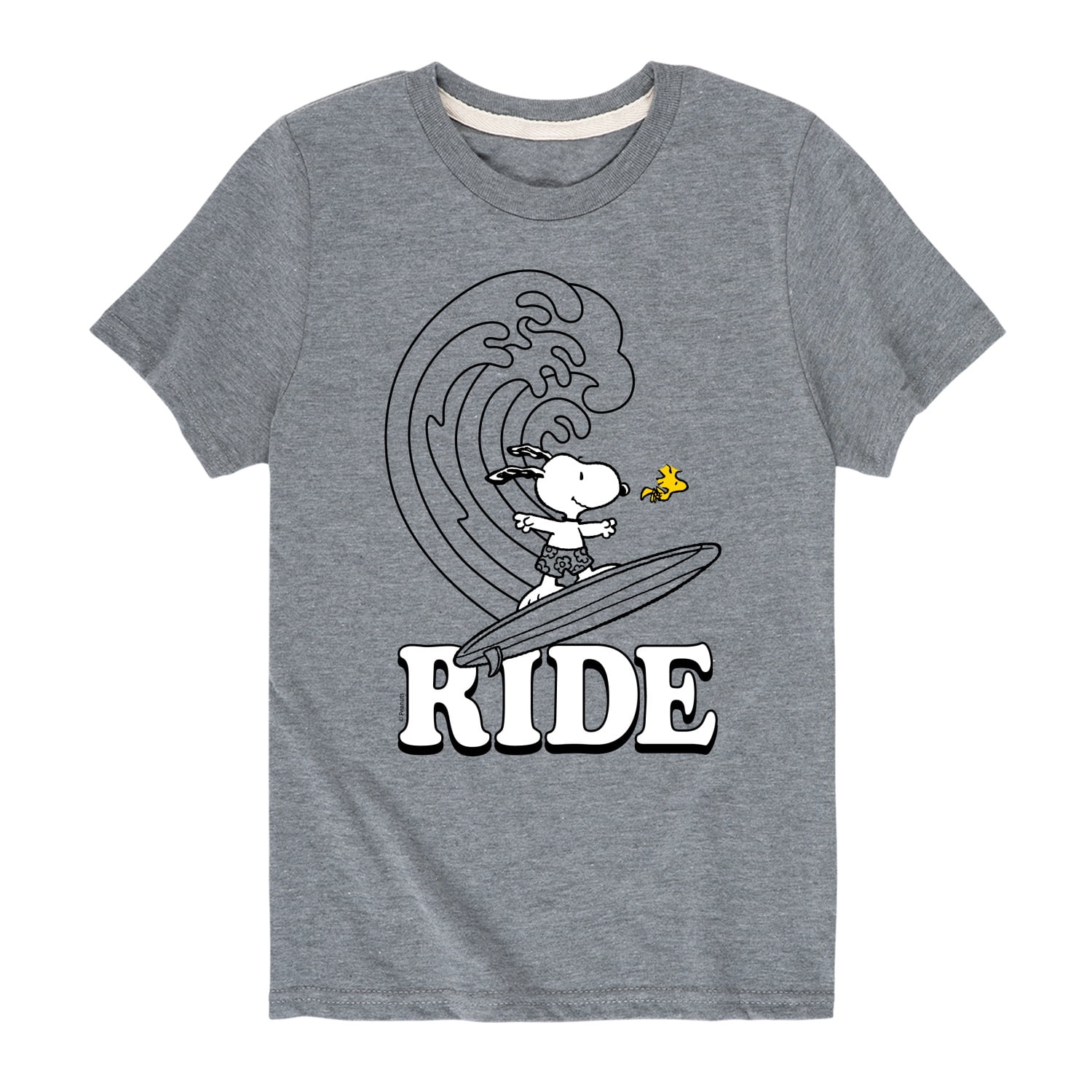 Peanuts - Snoopy Ride Wave - Toddler And Youth Short Sleeve Graphic T ...