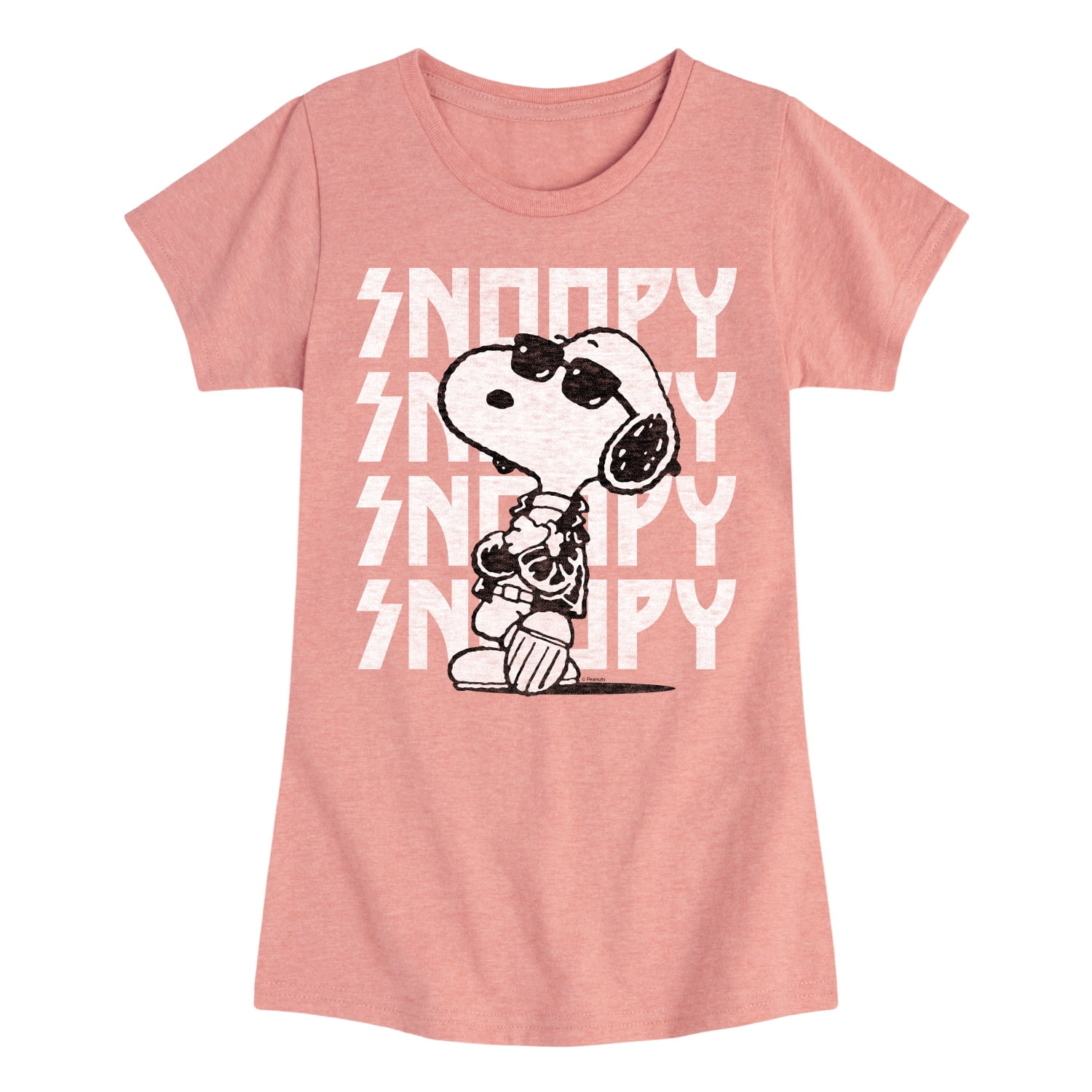 Peanuts - Snoopy Rock Name Repeat - Toddler And Youth Girls Short ...