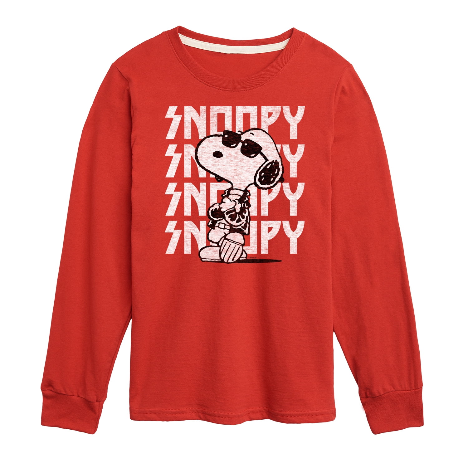 Peanuts - Snoopy Rock Name Repeat - Toddler And Youth Long Sleeve ...