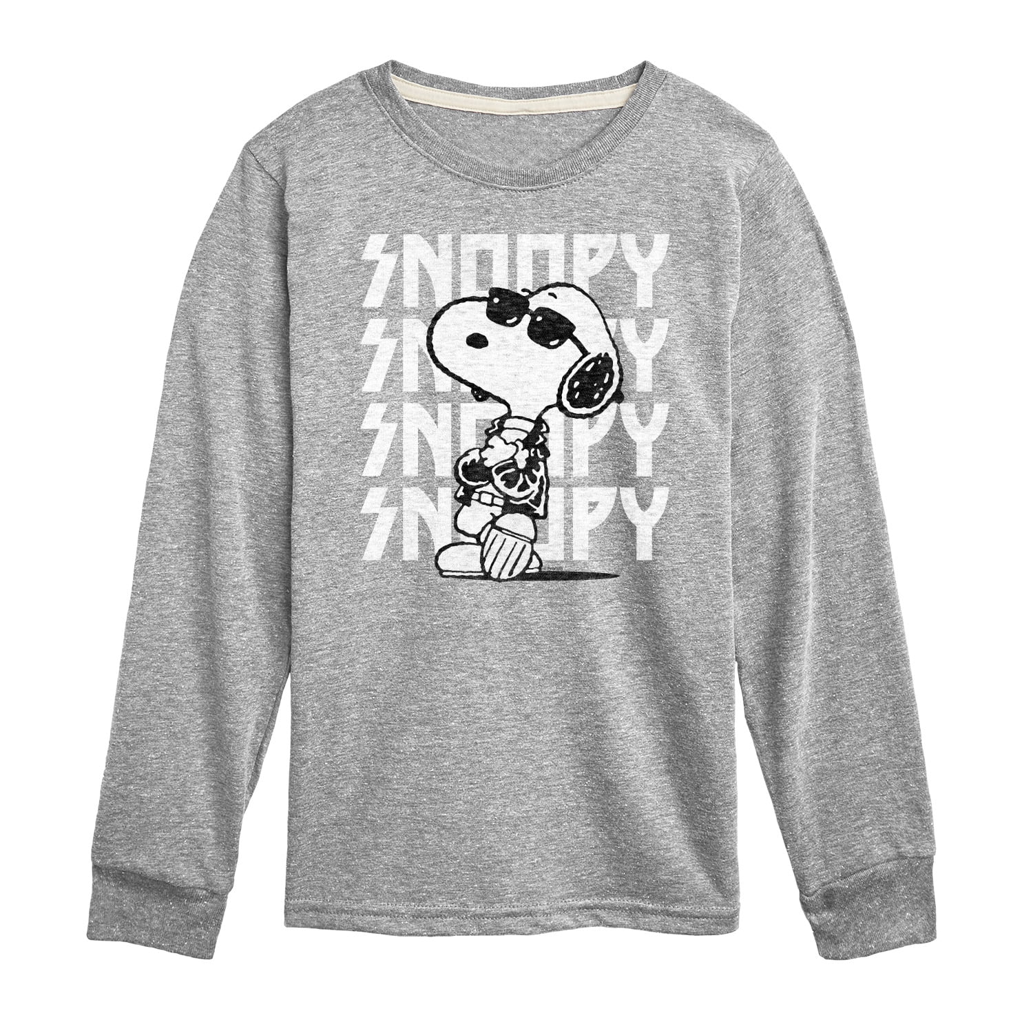 Peanuts - Snoopy Rock Name Repeat - Toddler And Youth Long Sleeve ...