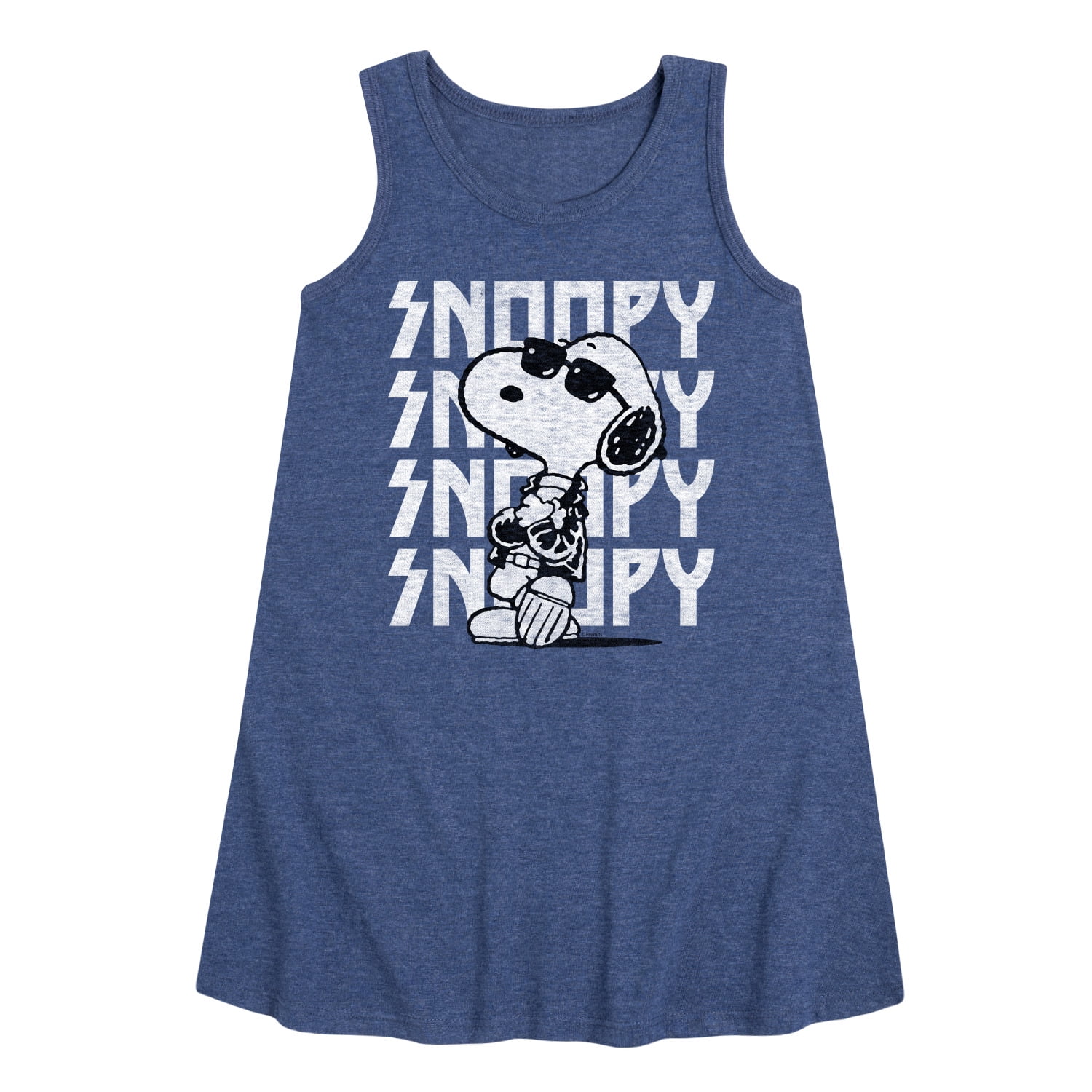 Peanuts - Snoopy Rock Name Repeat - Toddler and Youth Girls A-line Dress - Walmart.com