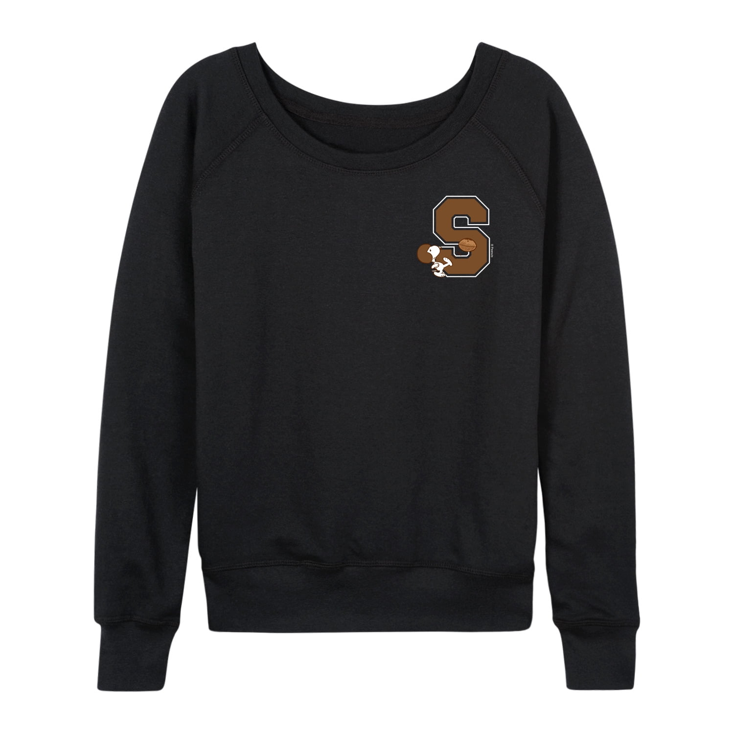 Peanuts - Snoopy School Football - Women's French Terry Long Sleeve ...