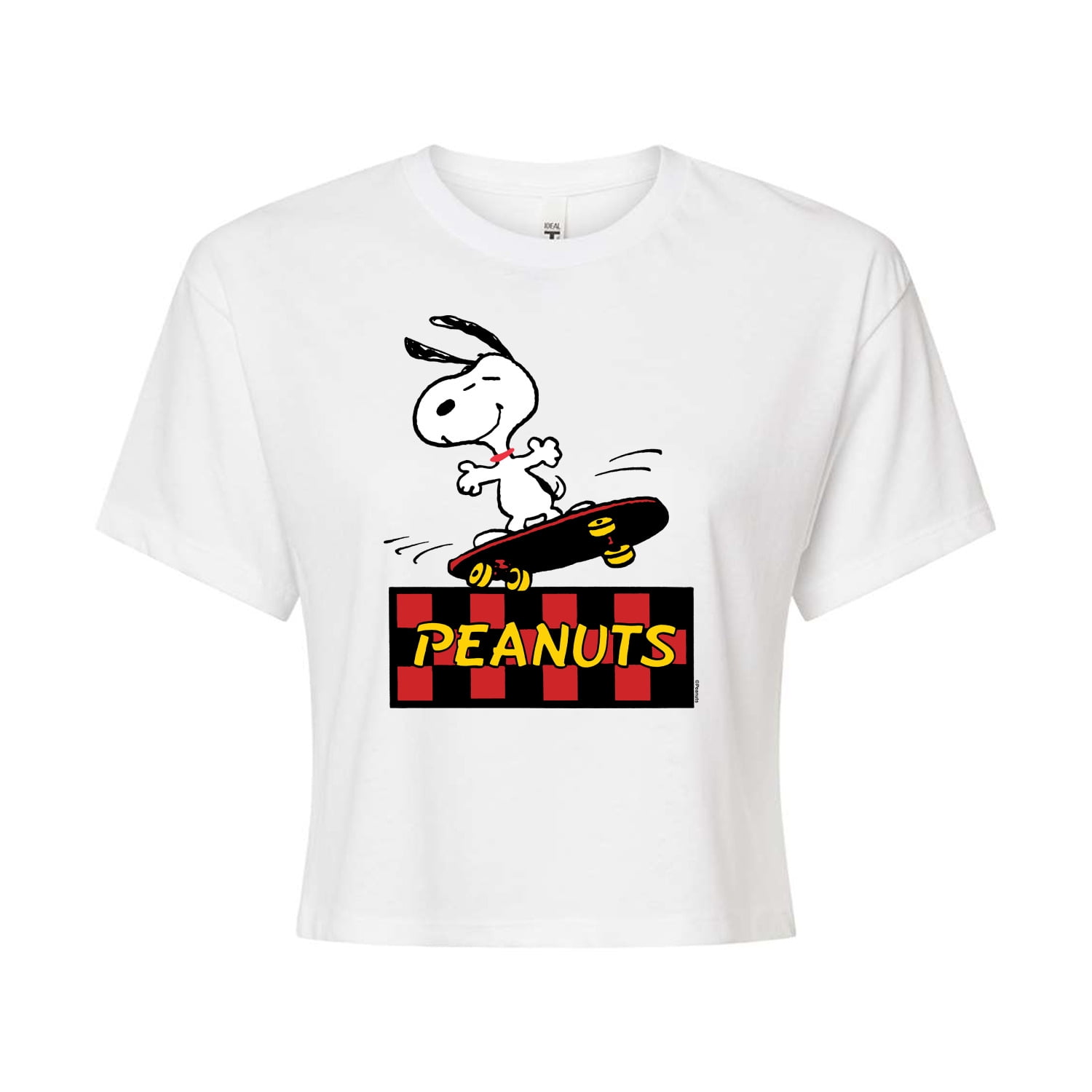 Peanuts - Snoopy Skater - Cropped Tee - Walmart.com