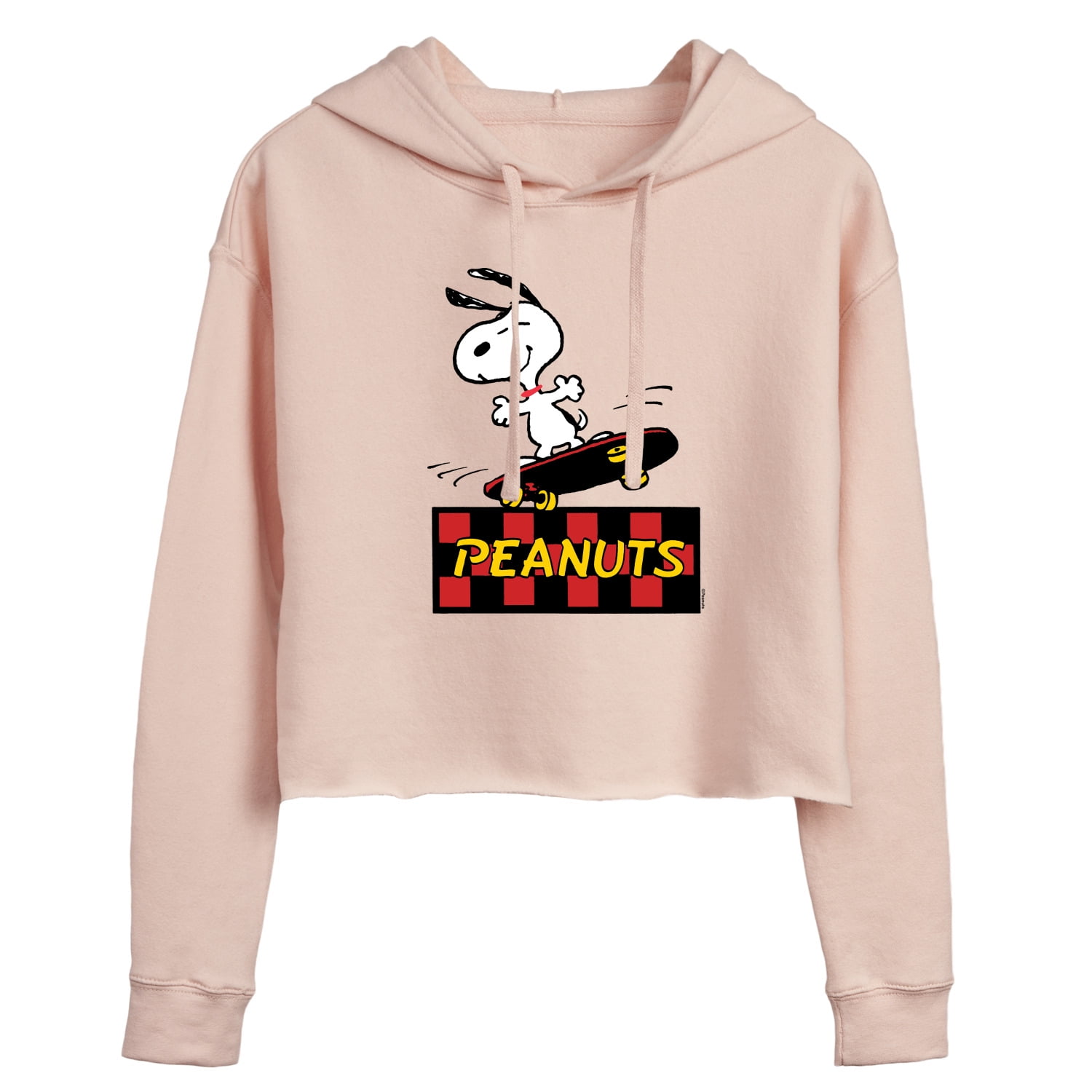 Peanuts - Snoopy Skater - Ladies Cropped Hoodie - Walmart.com