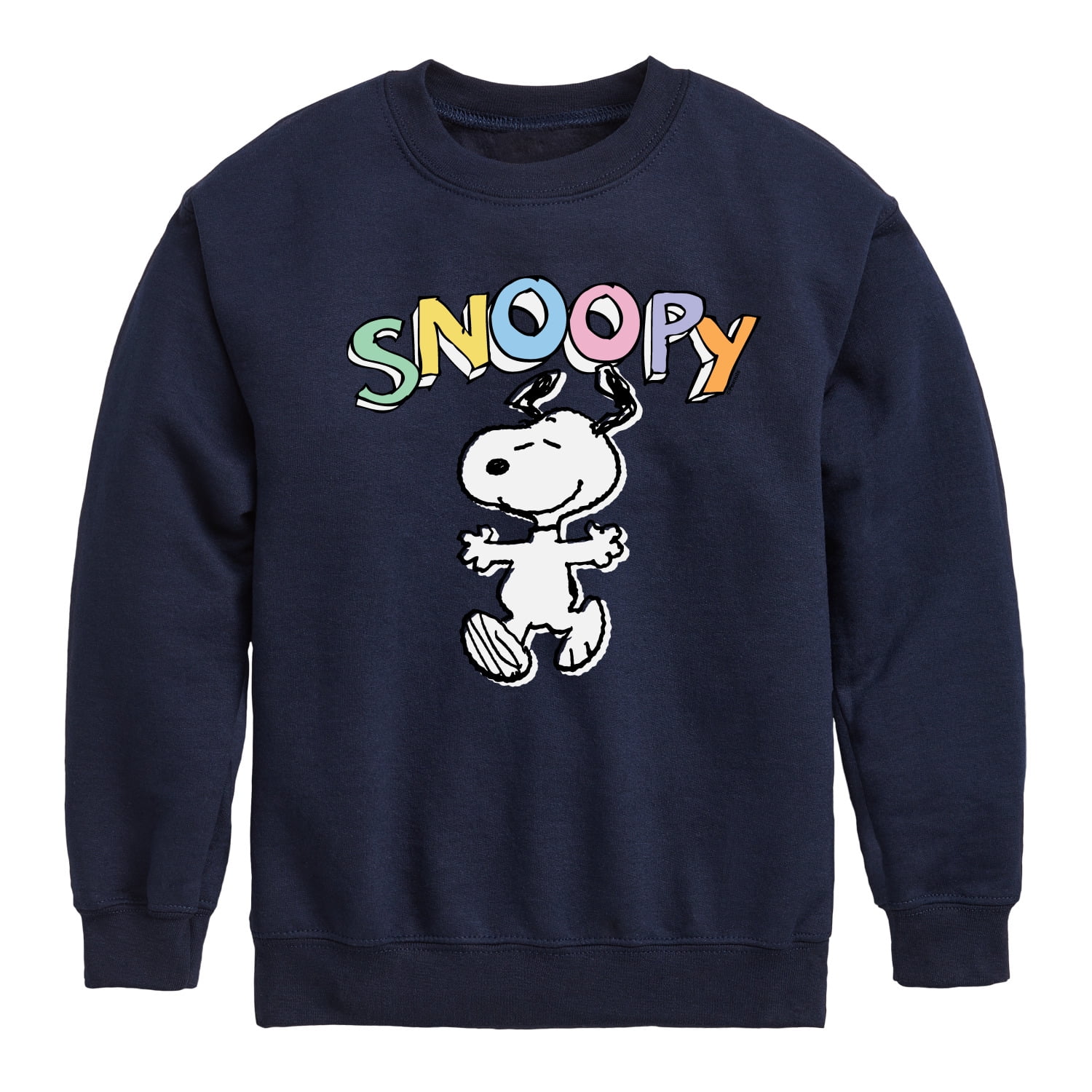 Peanuts - Snoopy Sketchy - Youth Crewneck Sweatshirt - Walmart.com