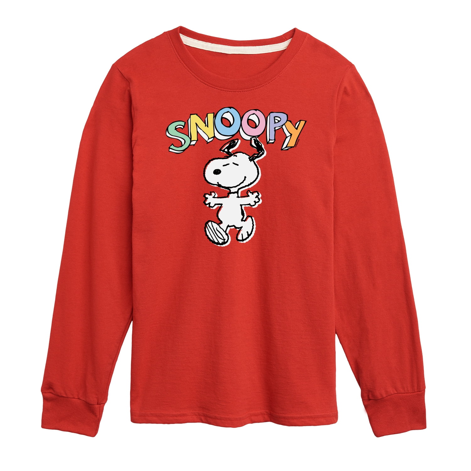 Peanuts - Snoopy Sketchy - Youth Long Sleeve Tee - Walmart.com
