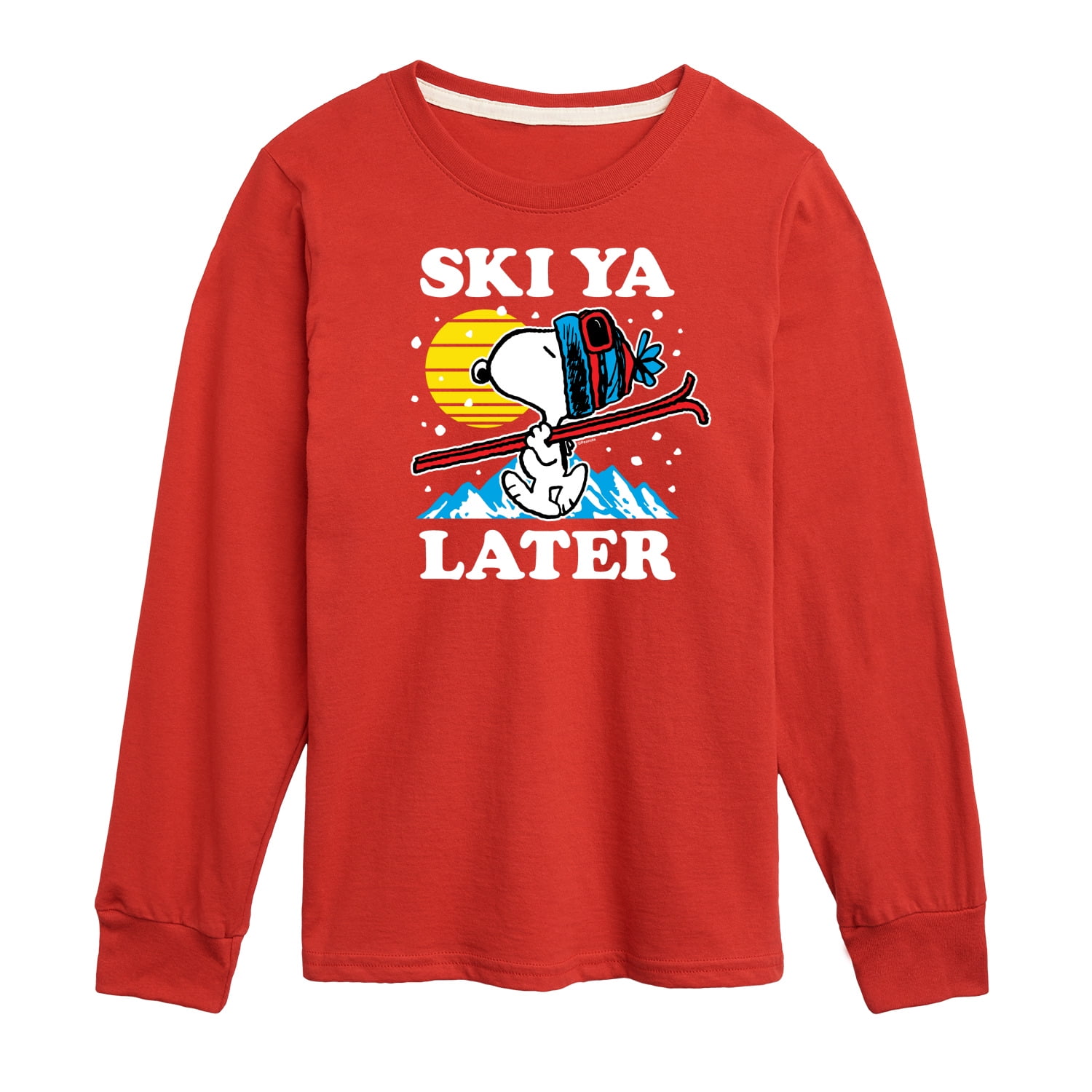 Peanuts - Snoopy Ski Ya Later - Toddler And Youth Long Sleeve Graphic T ...