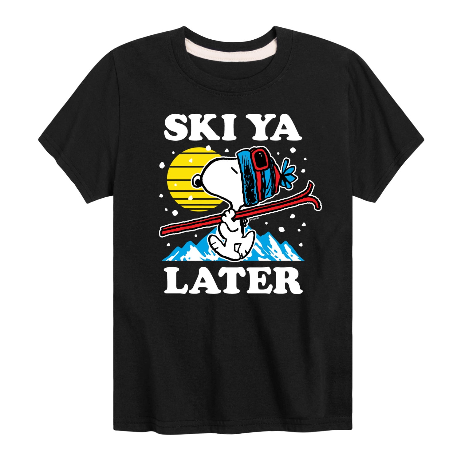 Peanuts - Snoopy Ski Ya Later - Toddler And Youth Short Sleeve Graphic ...