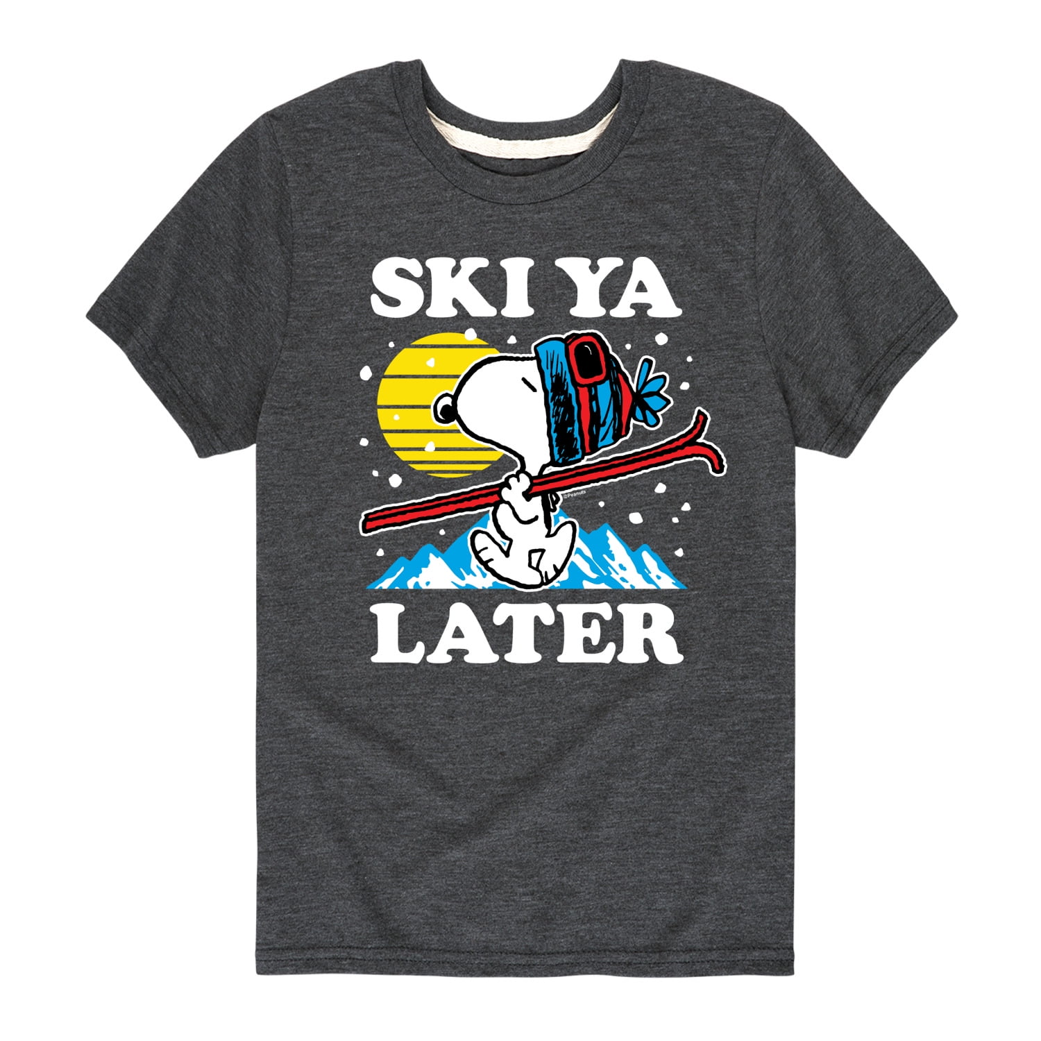 Peanuts - Snoopy Ski Ya Later - Toddler And Youth Short Sleeve Graphic ...