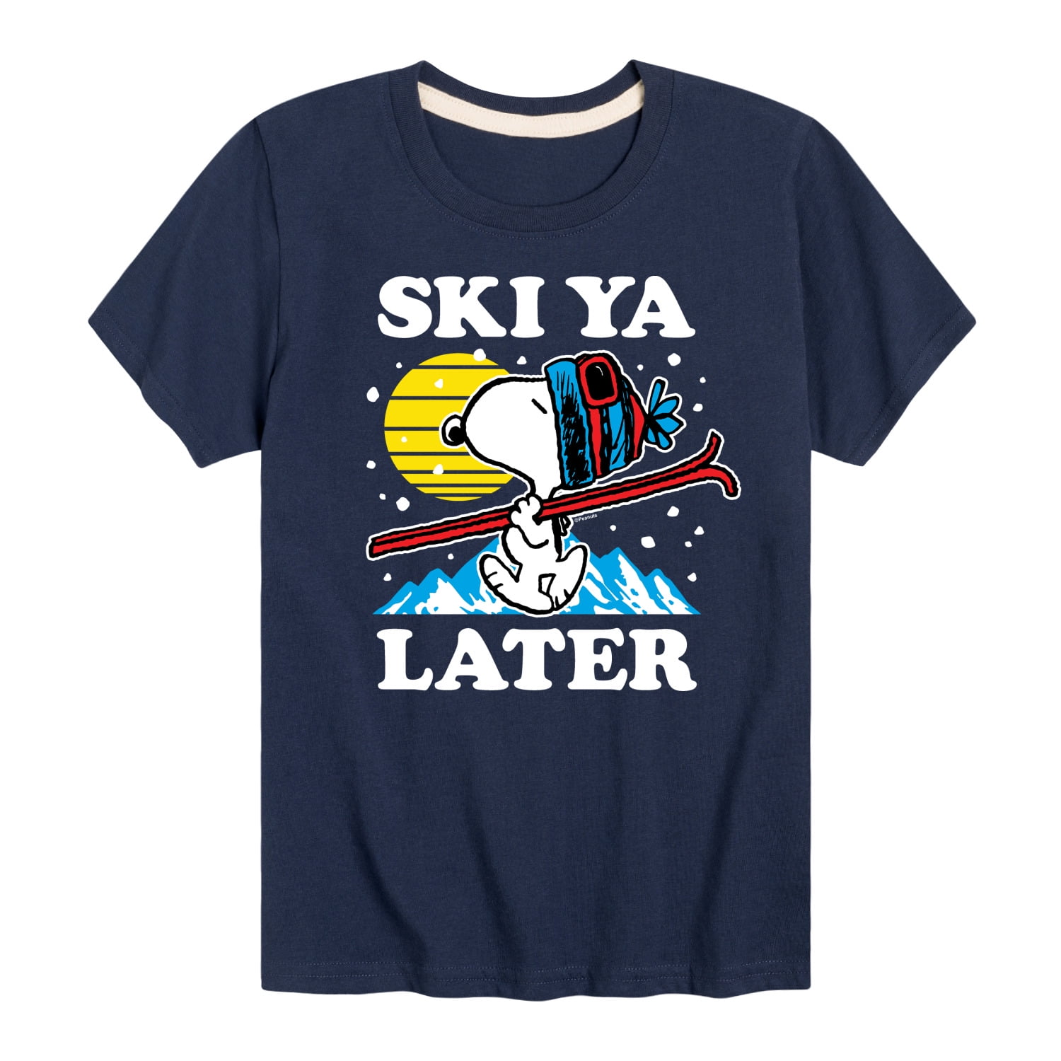 Peanuts - Snoopy Ski Ya Later - Toddler And Youth Short Sleeve Graphic ...