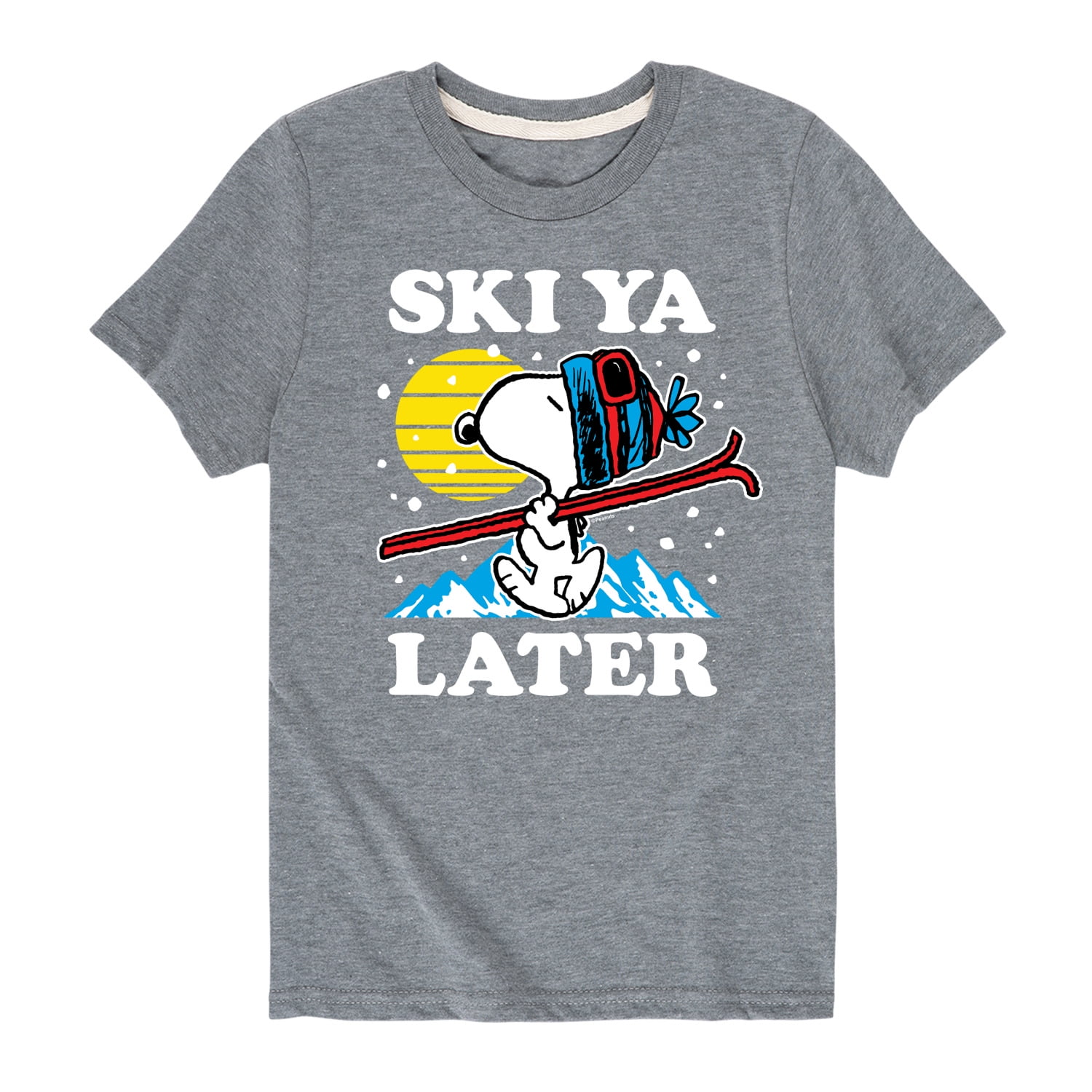 Peanuts - Snoopy Ski Ya Later - Toddler And Youth Short Sleeve Graphic ...