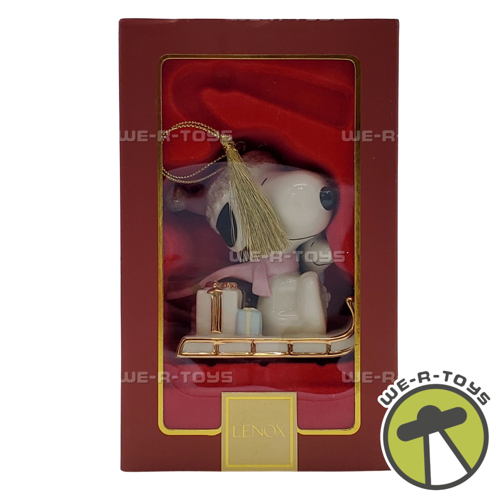 Peanuts Snoopy Sledding Adventure Holiday Porcelain Ornament Lenox NEW ...