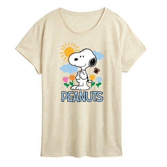 Peanuts - Snoopy Spring Lights - Women's Short Sleeve Graphic T-Shirt ...