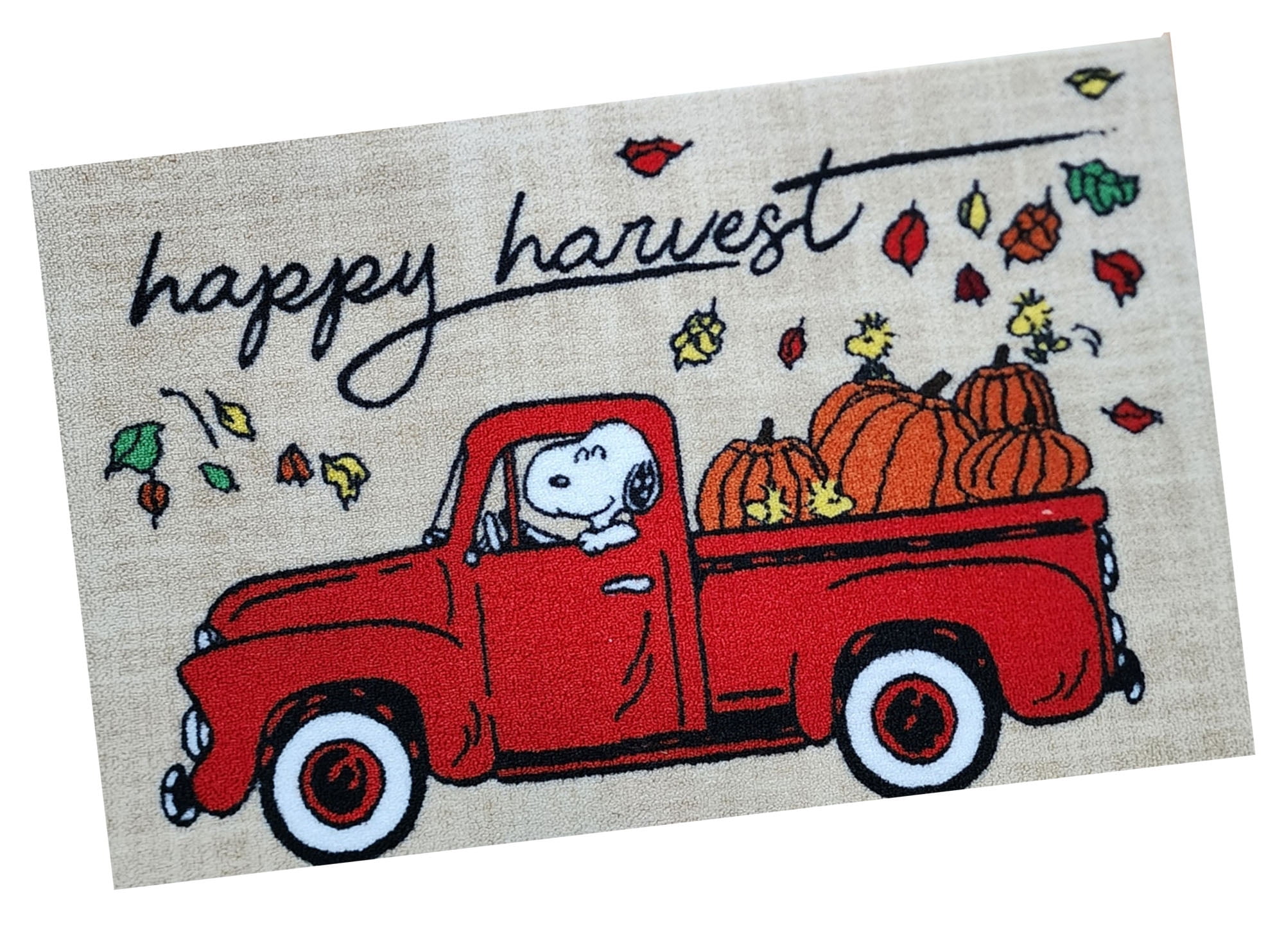 Nourison Snoopy Peanuts Farmhouse Fall Harvest Pictorial Soft Rug, 20 ...