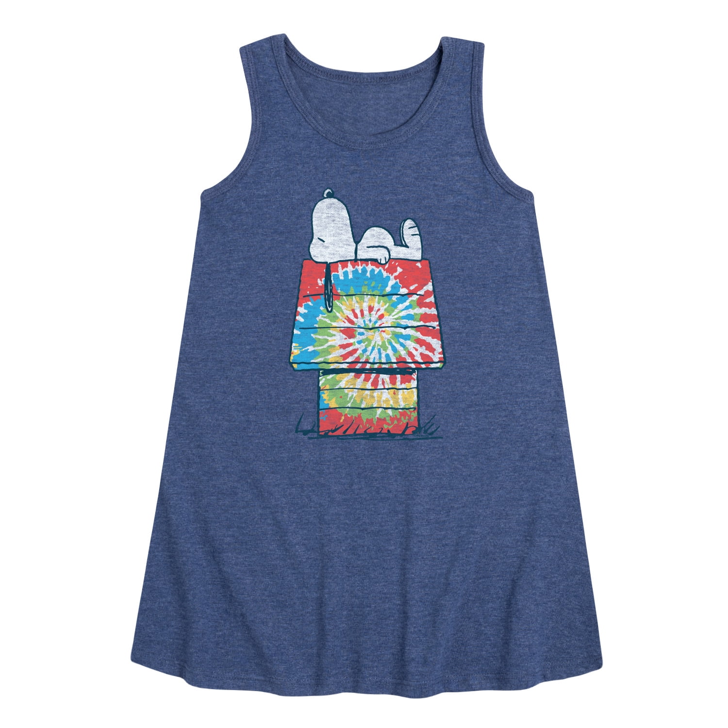 Peanuts - Snoopy Tie Dye House - Toddler & Youth Girls A-line Dress ...