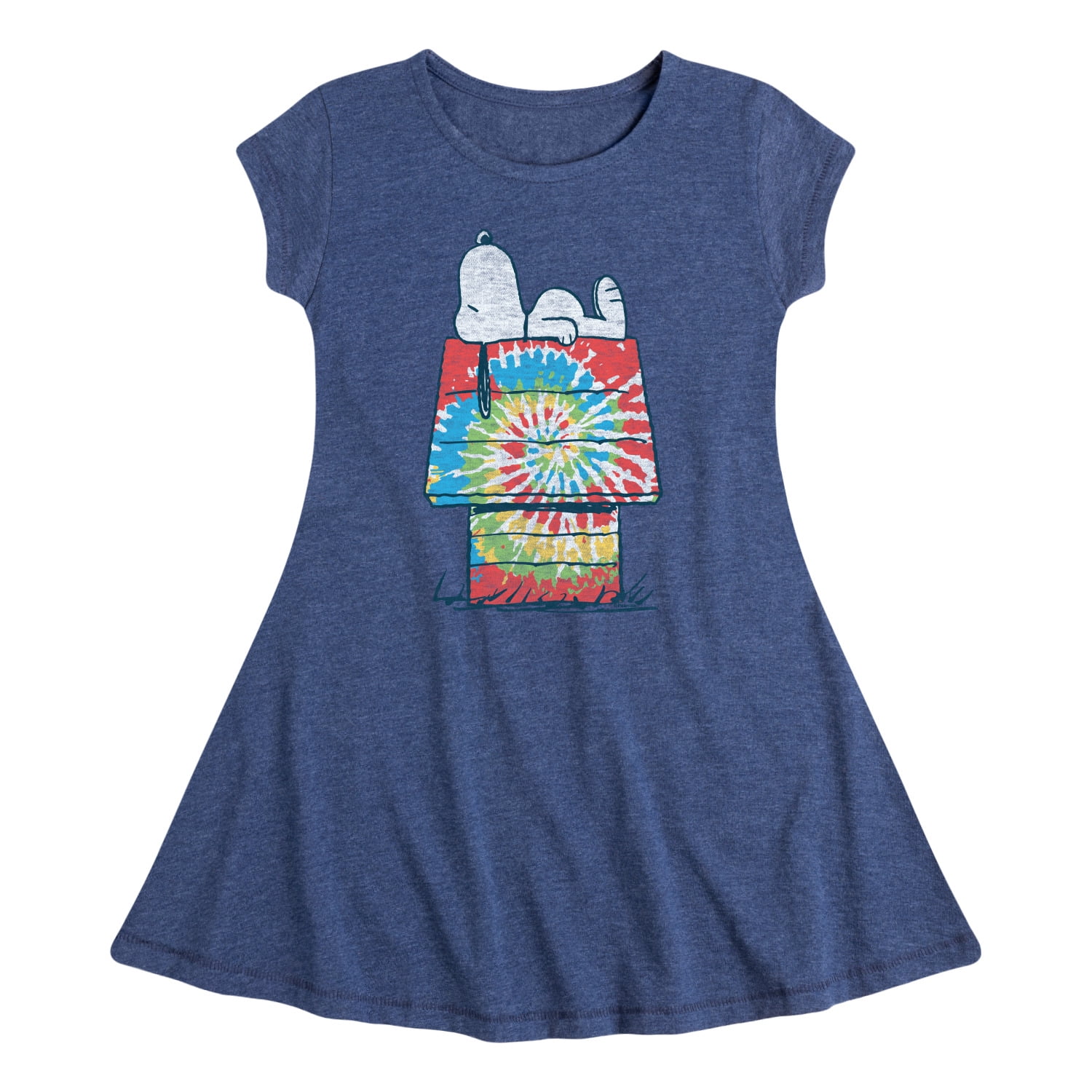 Peanuts - Snoopy Tie Dye House - Toddler & Youth Girls Fit & Flare ...