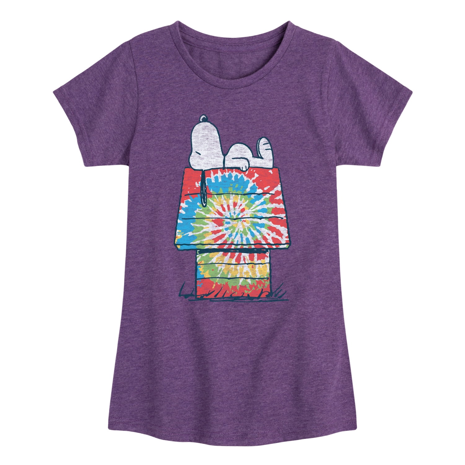 Peanuts - Snoopy Tie Dye House - Toddler & Youth Girls Short Sleeve ...