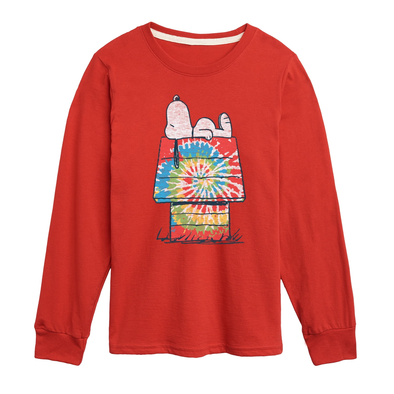 Peanuts - Snoopy Tie Dye House - Toddler & Youth Long Sleeve Graphic T ...