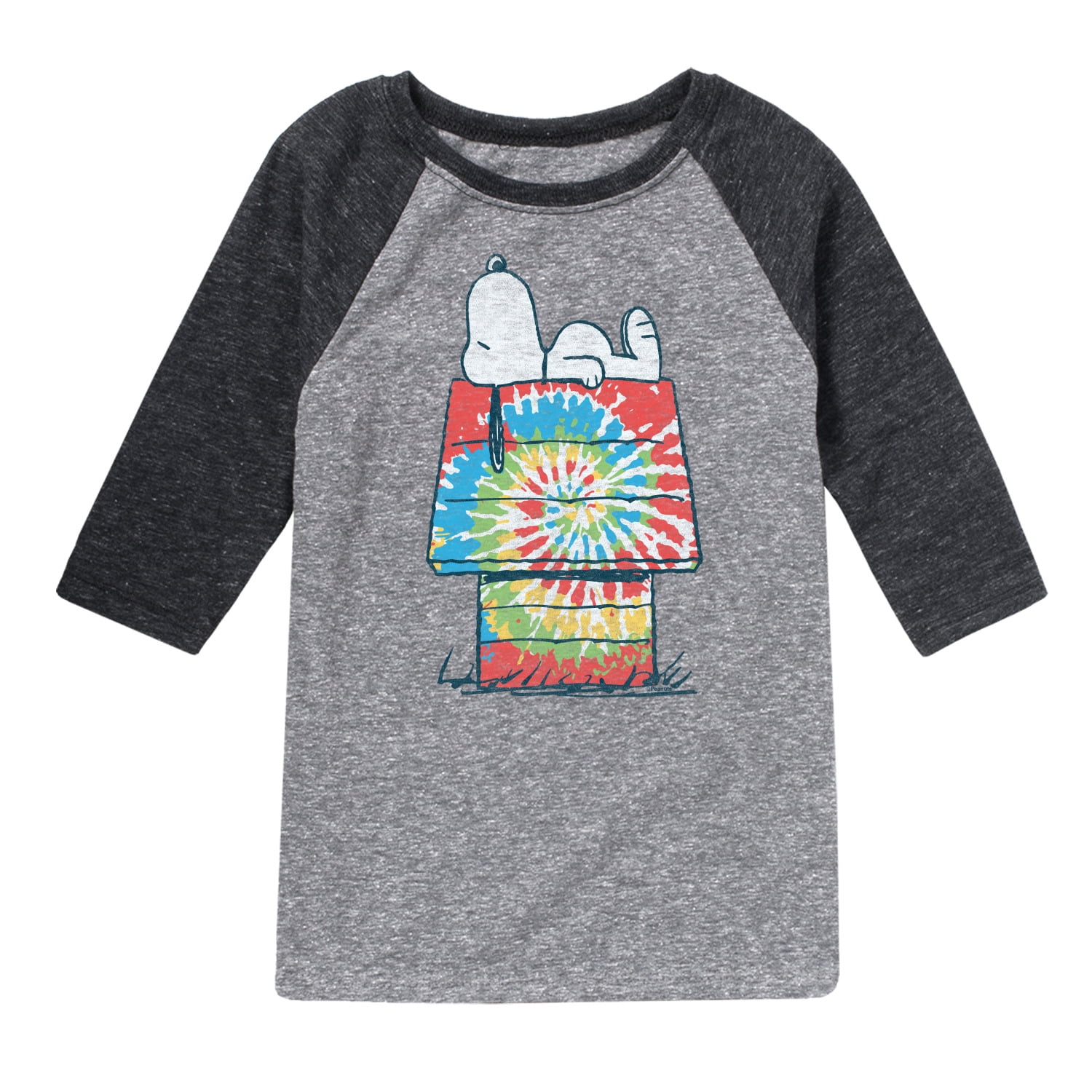 Peanuts - Snoopy Tie Dye House - Toddler & Youth Raglan Graphic T-Shirt ...