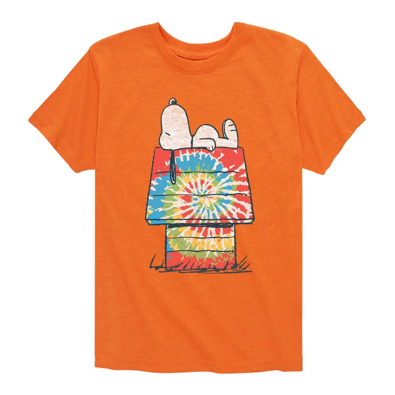Peanuts - Snoopy Tie Dye House - Toddler & Youth Short Sleeve Graphic T ...
