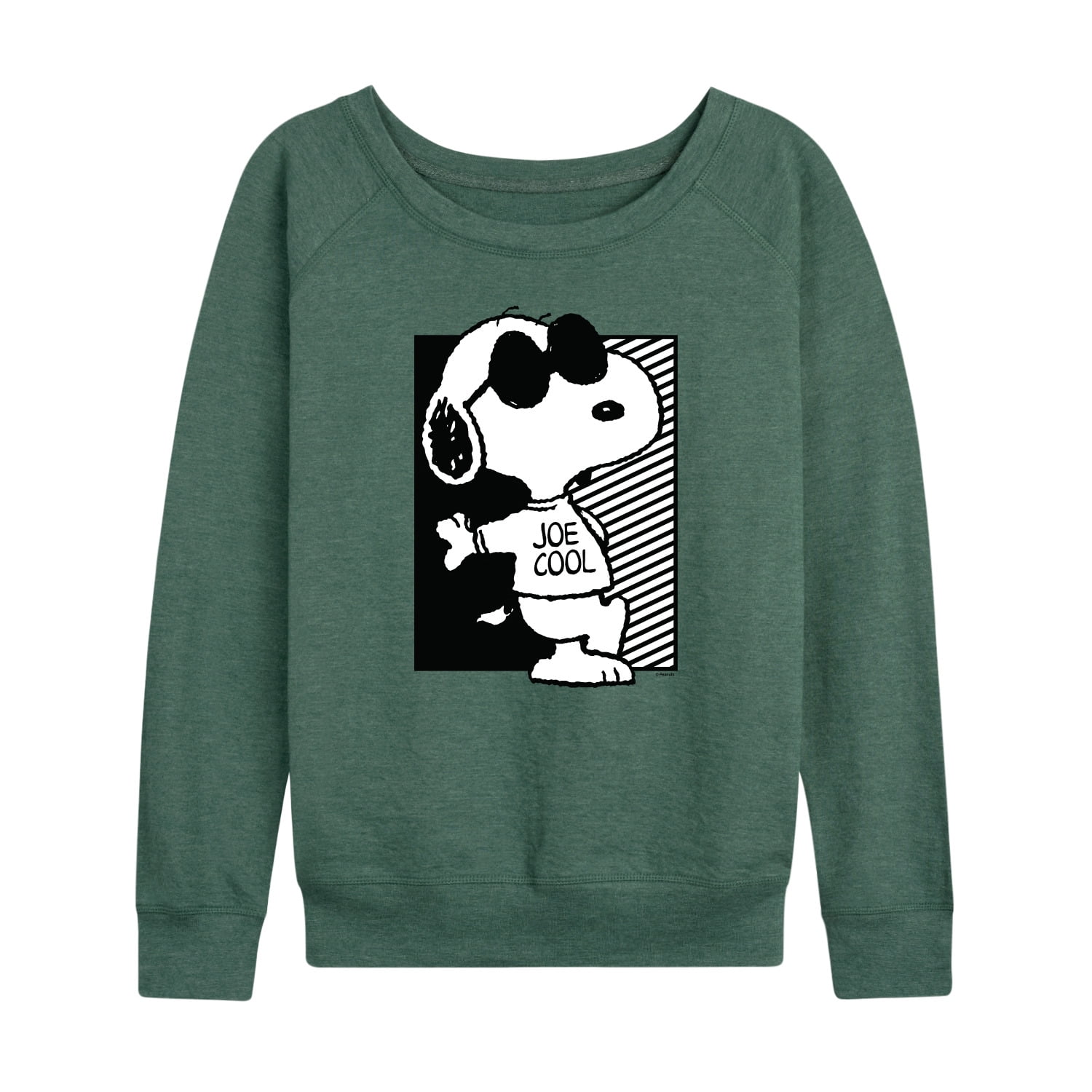 Peanuts - Snoopy Too Cool - Women's French Terry Long Sleeve Pullover ...