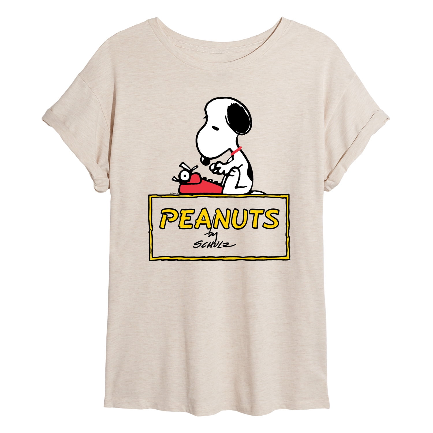 Peanuts - Snoopy Typing - Women's Oversized T-Shirt - Walmart.com