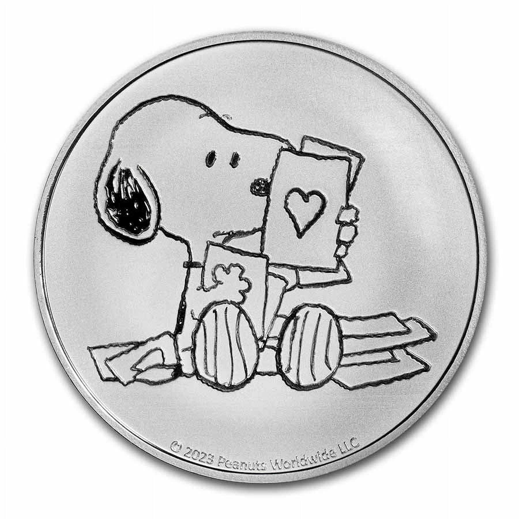Peanuts® Snoopy Valentine's Day 1 oz Silver Round - Limited Edition ...