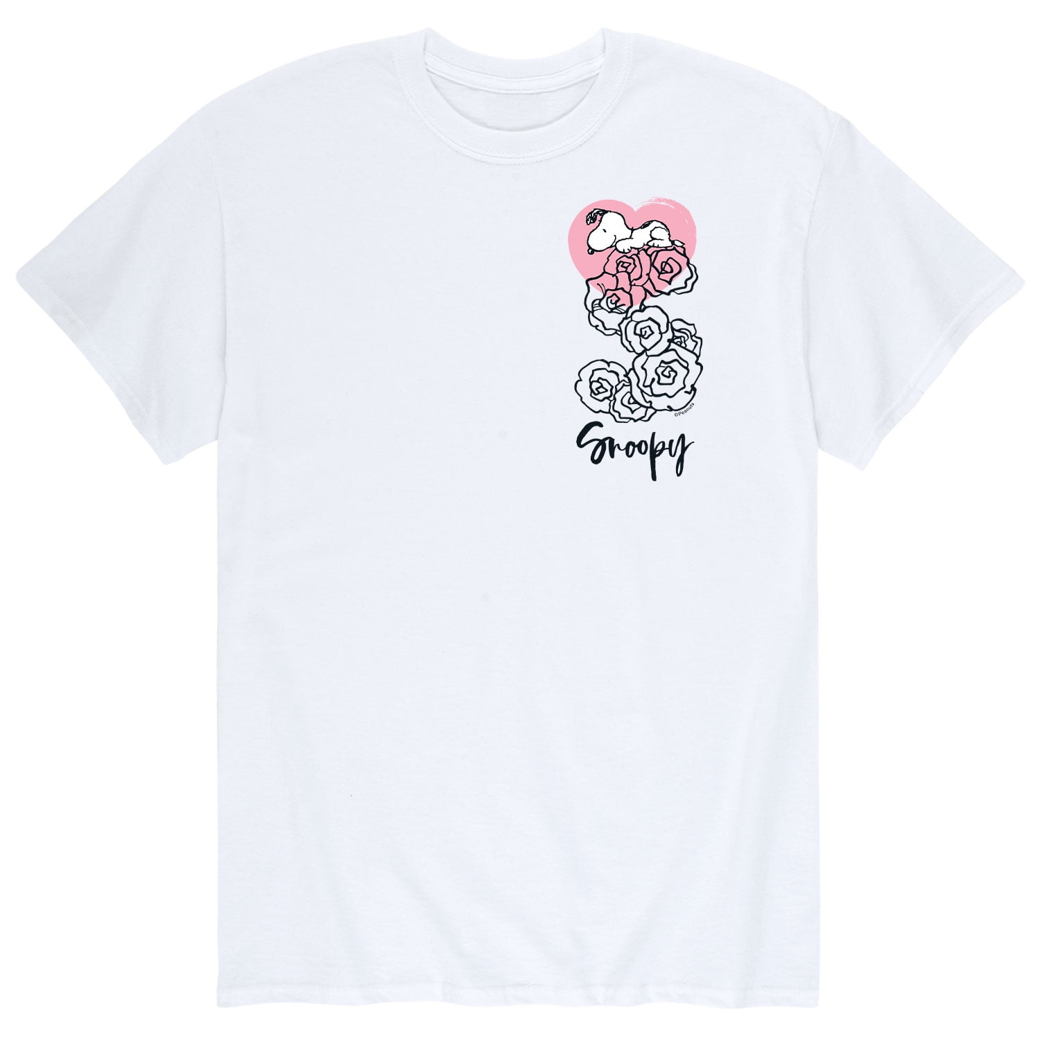 Peanuts - Snoopy Valentine's Roses - Men's Short Sleeve Graphic T-Shirt ...