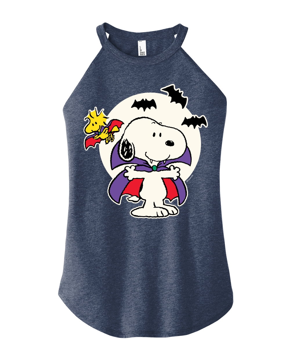 Peanuts - Snoopy Vampire Glow In The Dark - Juniors High Neck Tank Top ...