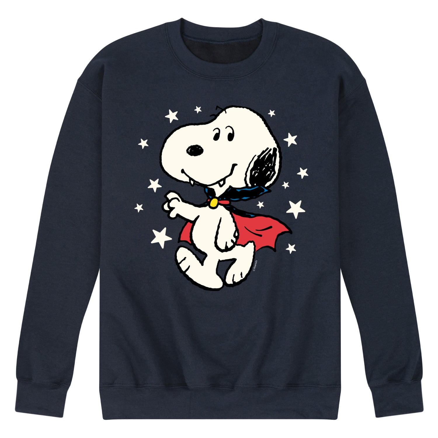 Peanuts - Snoopy Vampire Stars Glow In The Dark - Men's Crew Neck ...