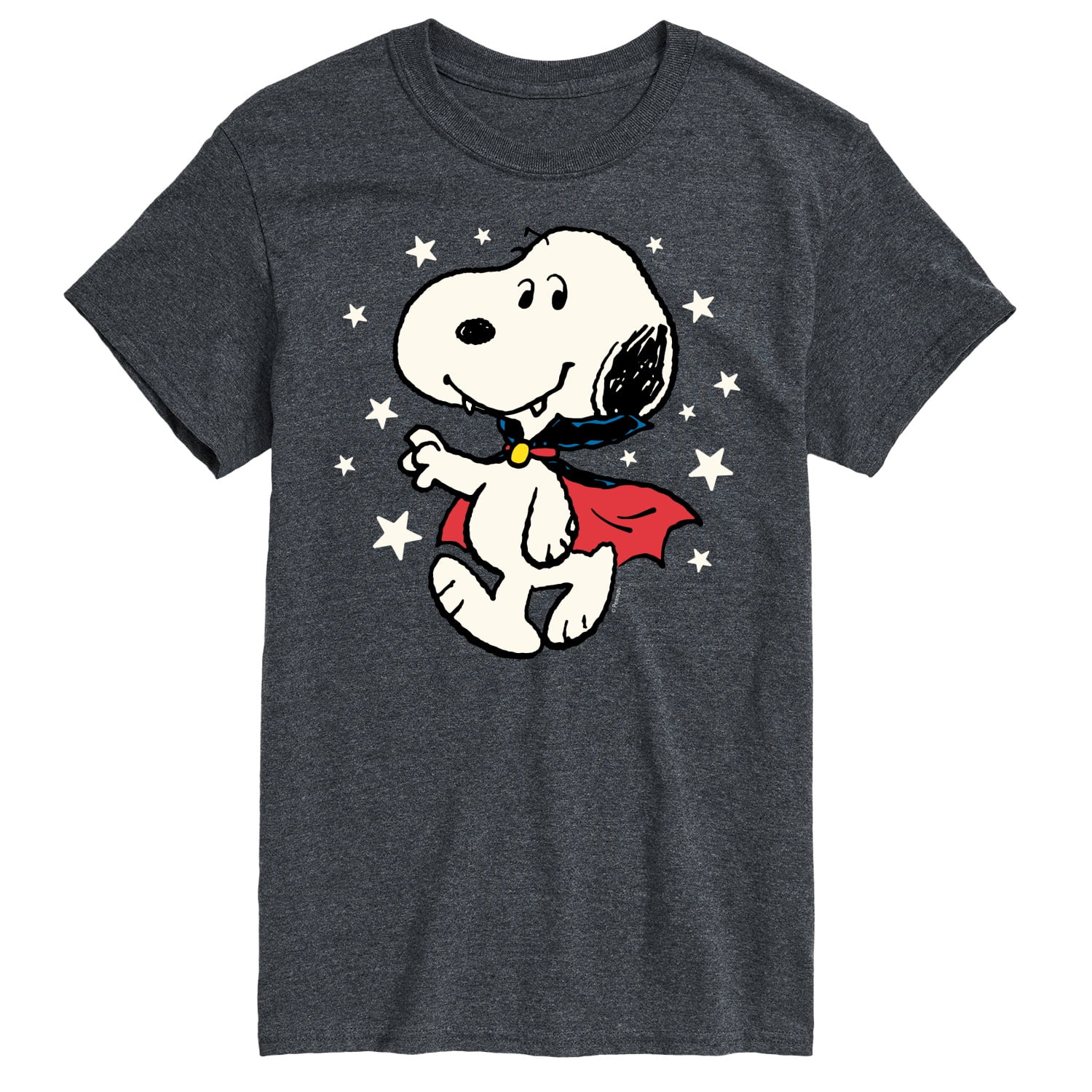 Peanuts - Snoopy Vampire Stars Glow In The Dark - Men's Short Sleeve ...