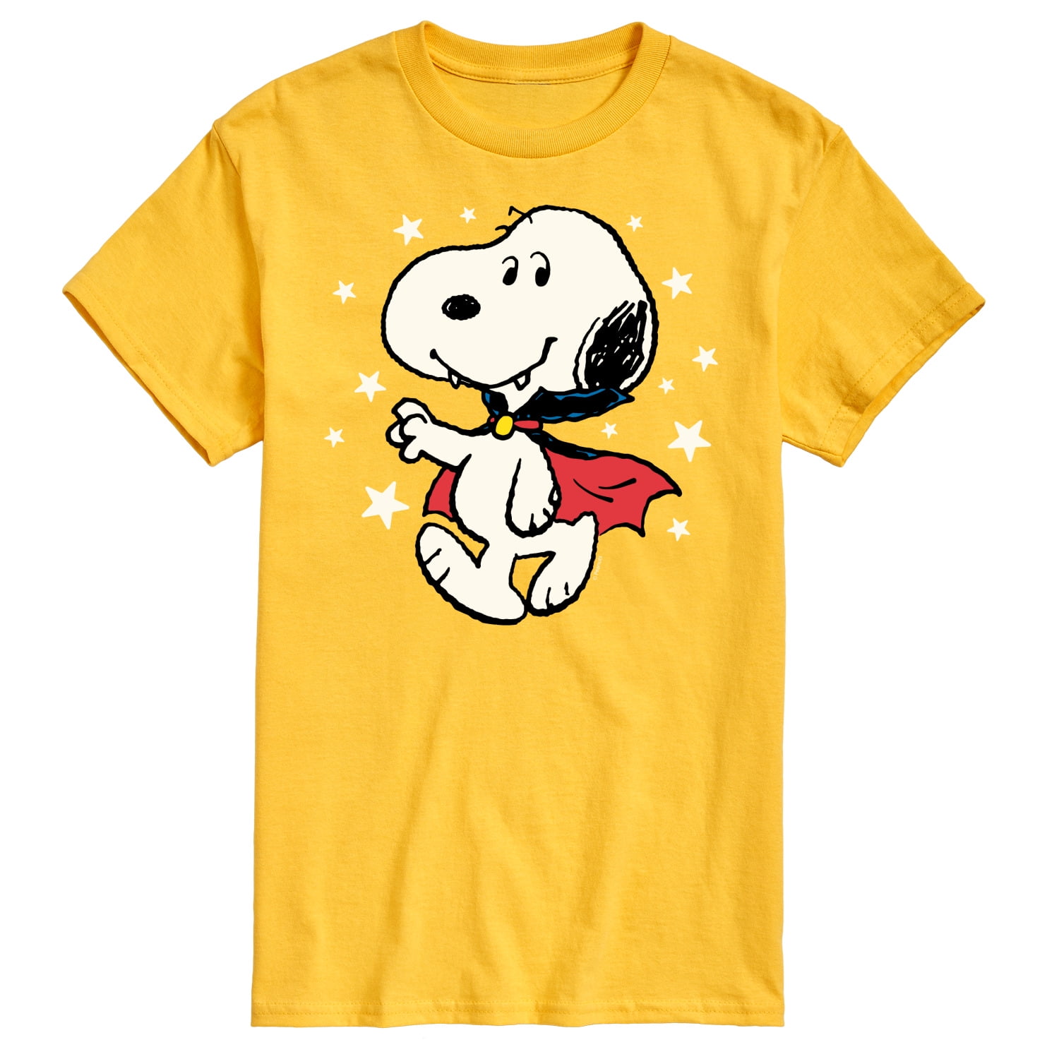 Peanuts - Snoopy Vampire Stars Glow In The Dark - Men's Short Sleeve ...